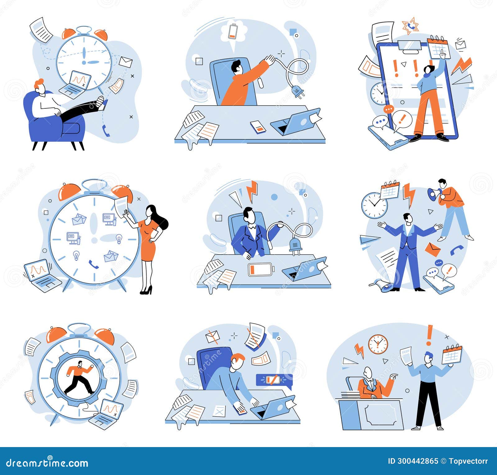 Busy Employee. Completing Tasks within Tight Deadlines is Common ...