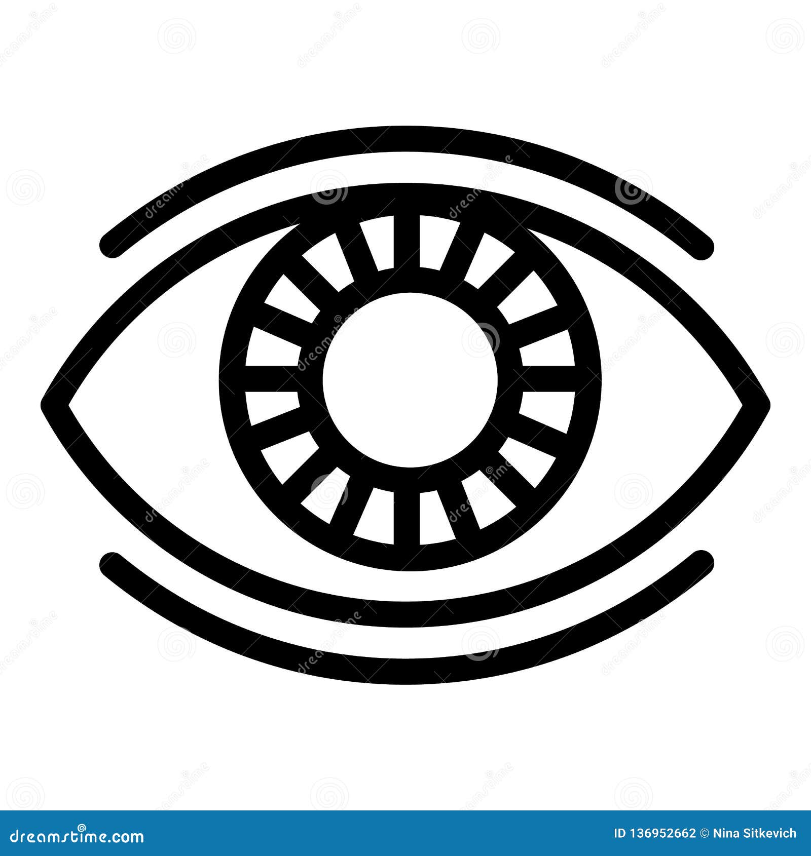 Outline Busy Vector Icon. Isolated Black Simple Line Element ...