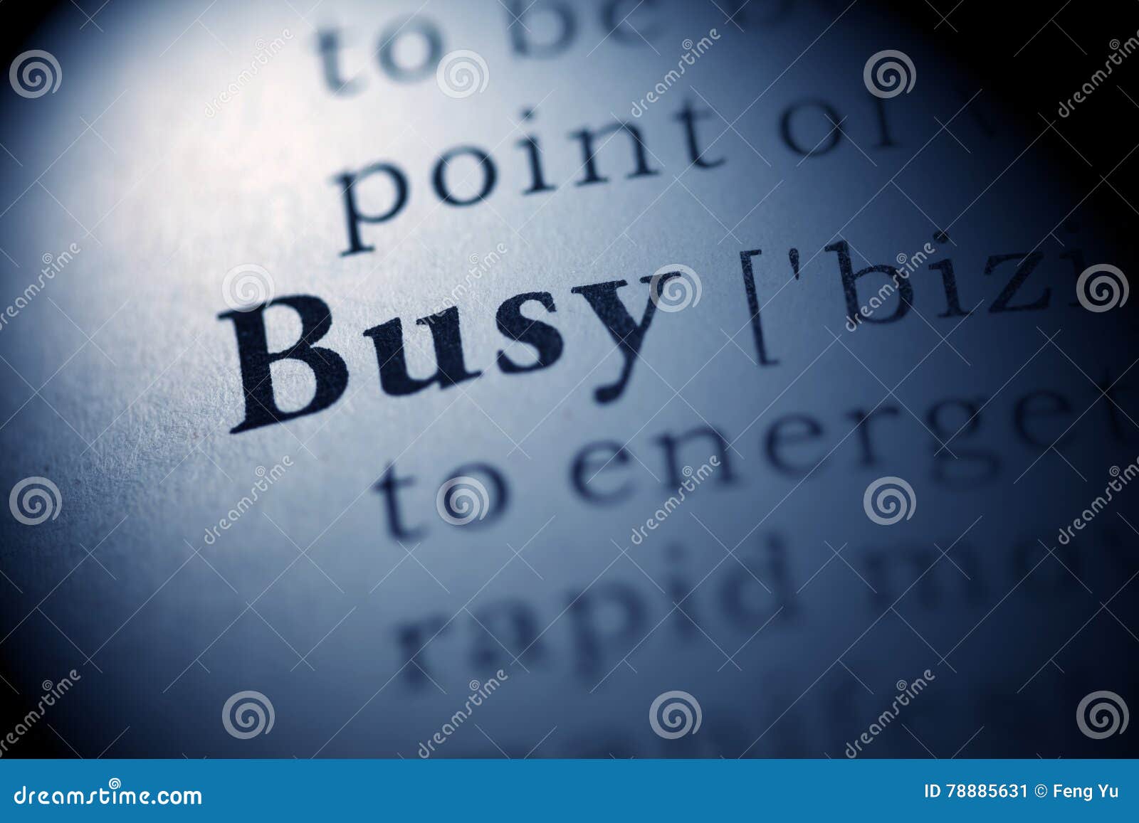 Busy stock image. Image of closeup, blue, text, word - 78885631