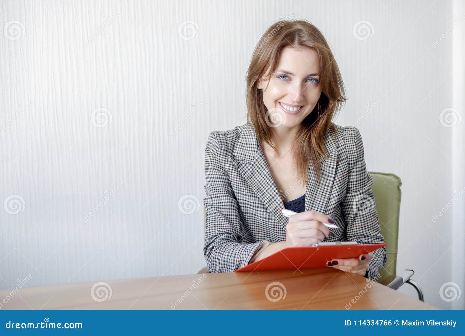 Busy Female Office Worker Going To Make Notes Stock Photo - Image of ...