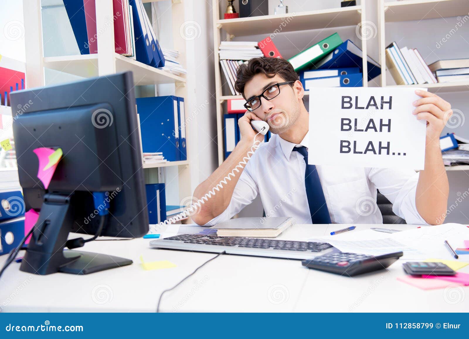 The Busy Frustrated Businessman Angry in the Office Stock Image - Image ...