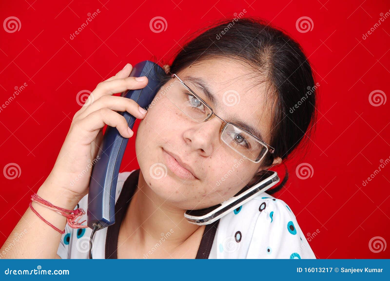 Busy girl stock image. Image of background, portrait - 16013217