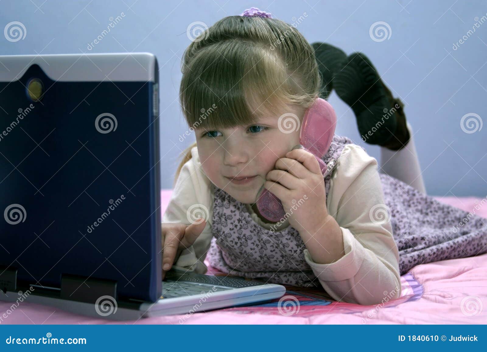 Busy Girl stock photo. Image of modern, computer, phone - 1840610