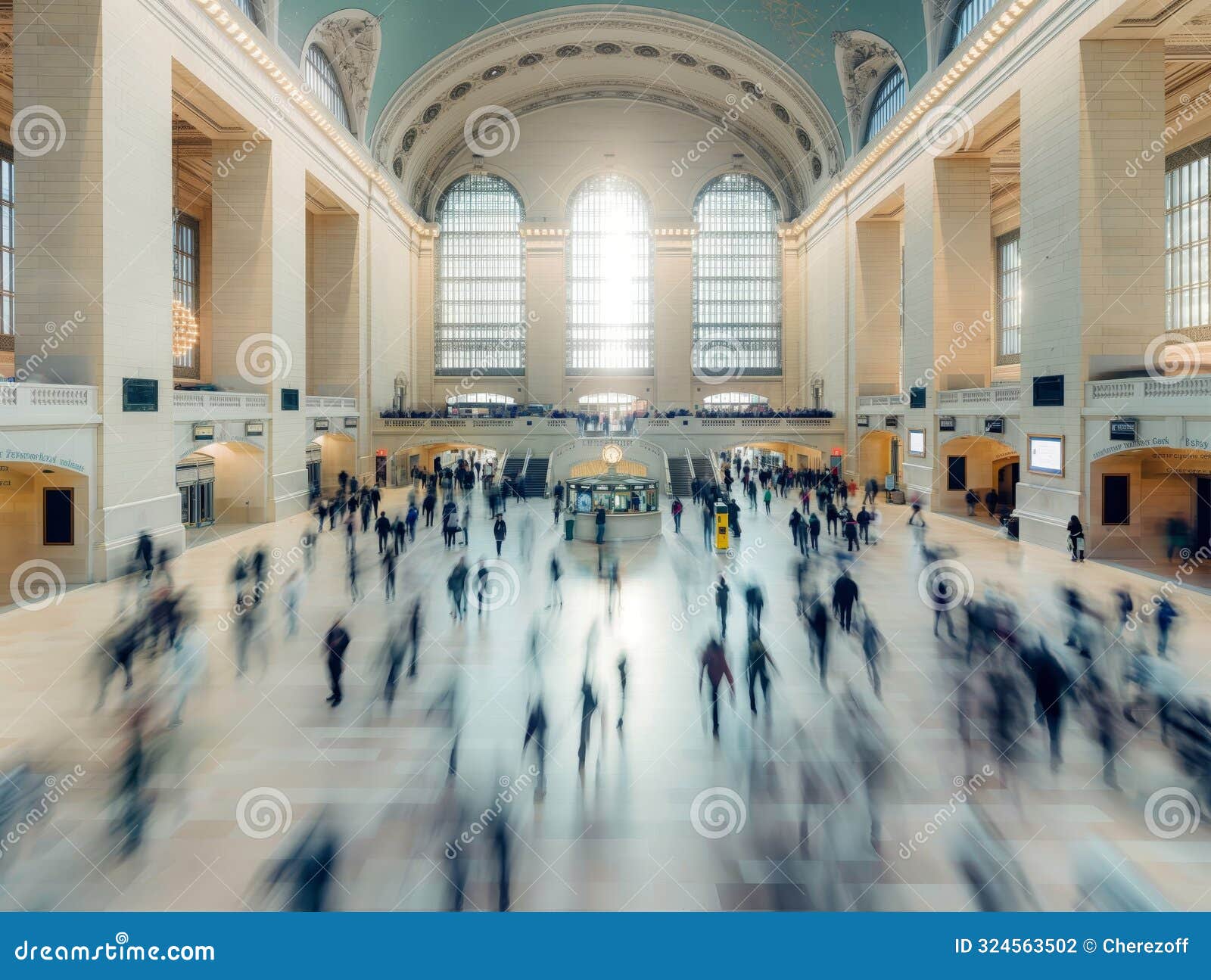 Busy Grand Central Terminal Interior Stock Photo - Image of travel ...