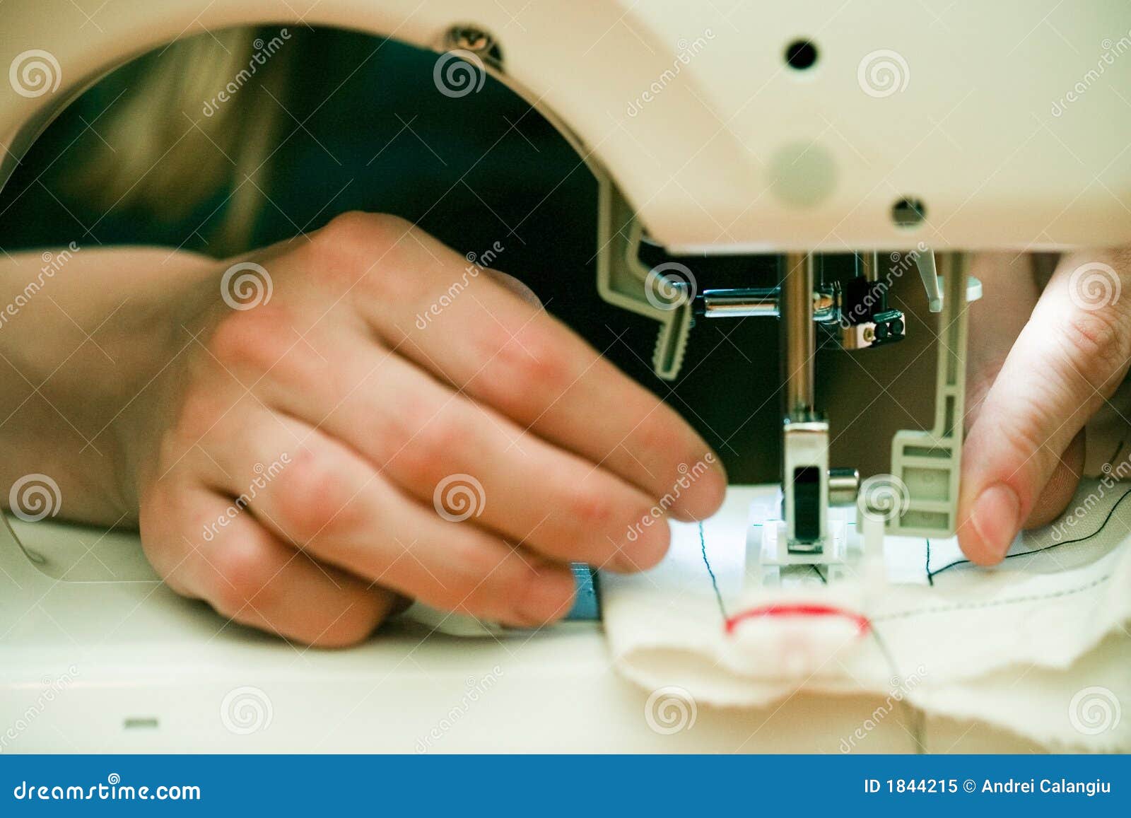 Busy Hands At Sewing Machine. Stock Photography | CartoonDealer.com ...