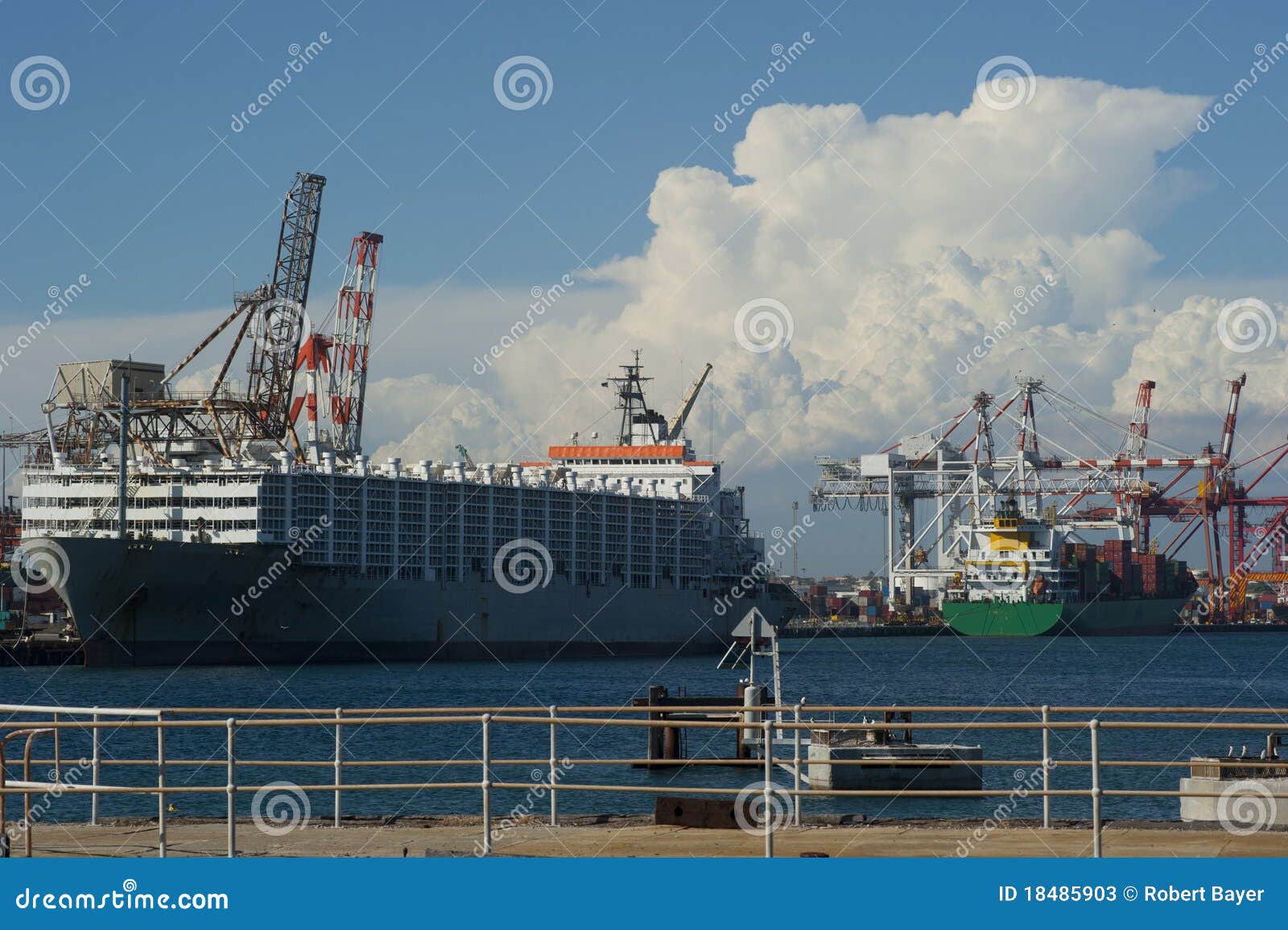 Busy Harbour stock image. Image of harbour, clouds, shio - 18485903