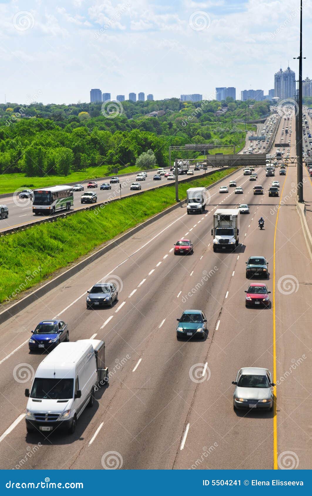 Busy highway stock image. Image of lane, driving, roads - 5504241