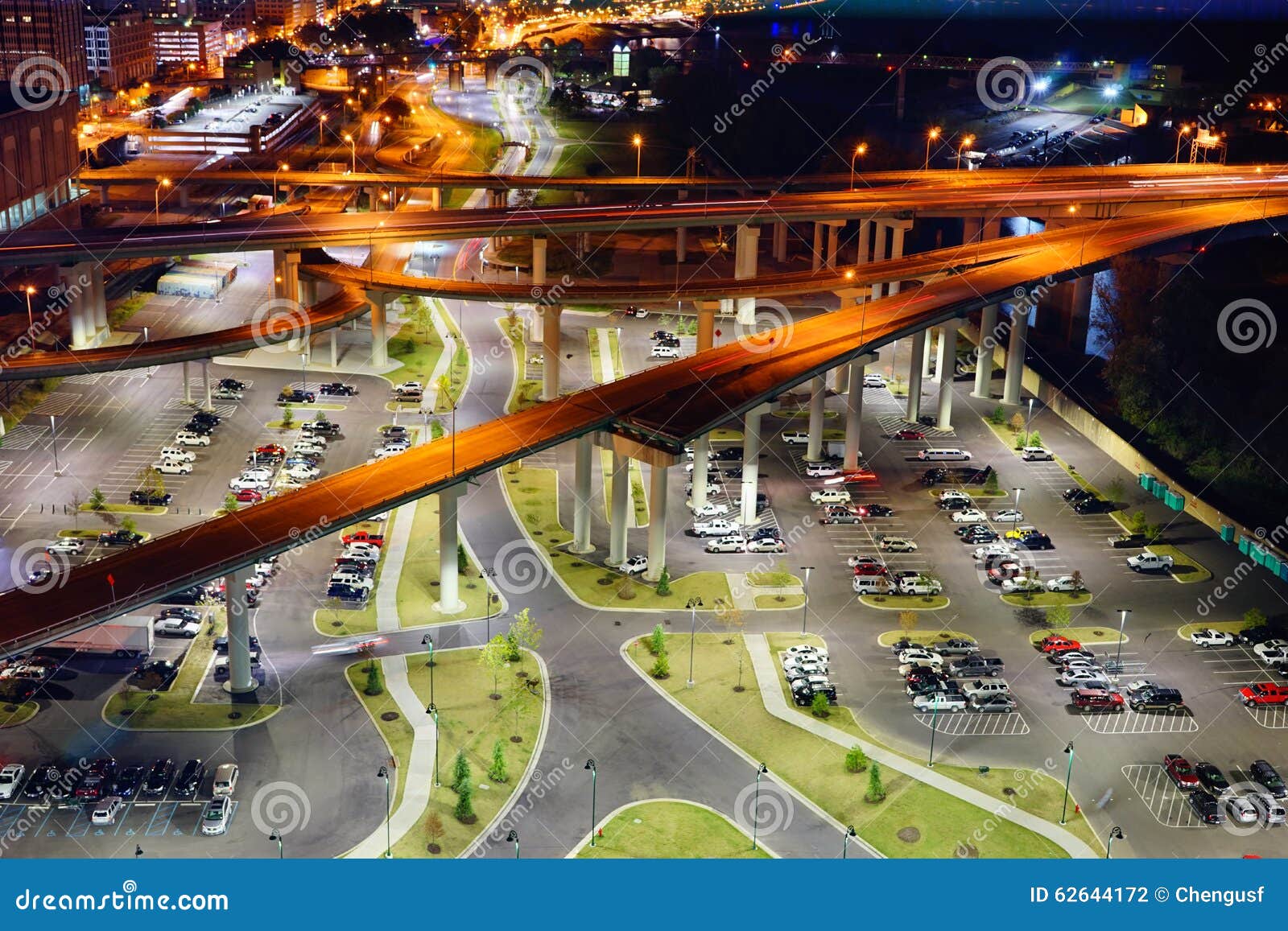 Busy highway in Memphis stock photo. Image of lights - 62644172