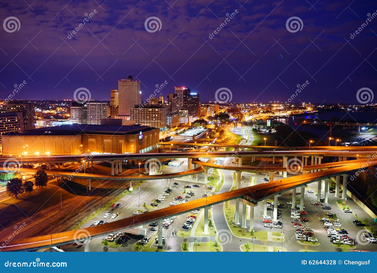 Busy Highway Intersection, Street Lights Editorial Photo ...