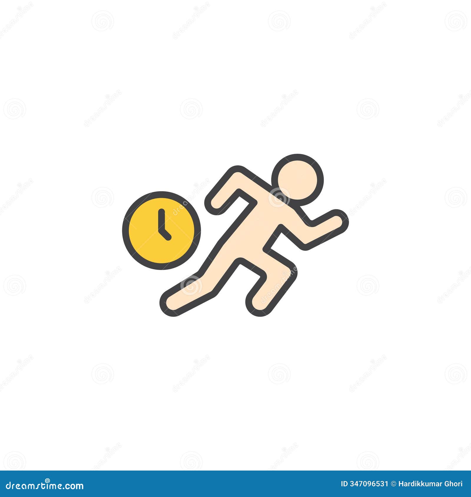 Busy Icon in Colored Version Stock Illustration - Illustration of delay ...