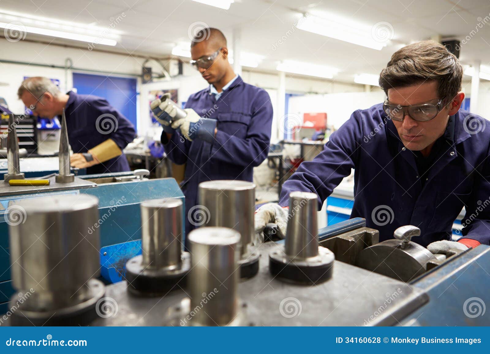 Busy Interior of Engineering Workshop Stock Photo - Image of industry ...