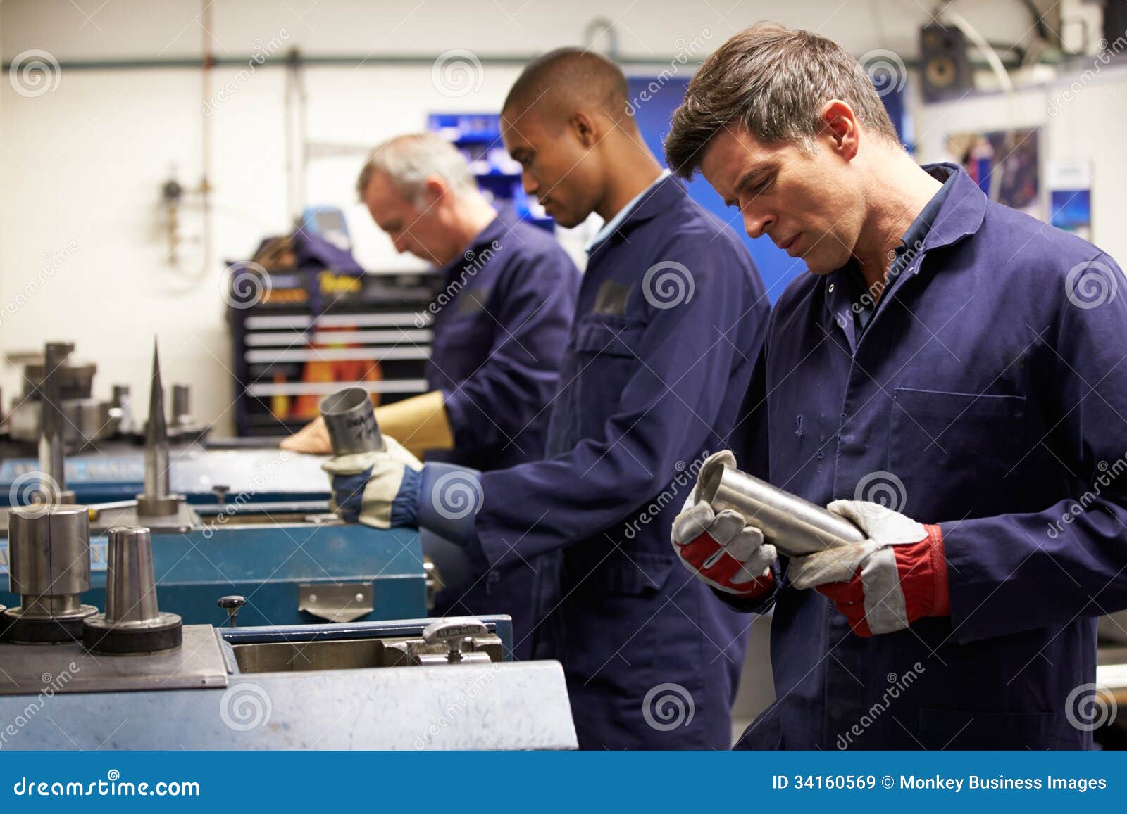 Busy Interior of Engineering Workshop Stock Image - Image of precision ...