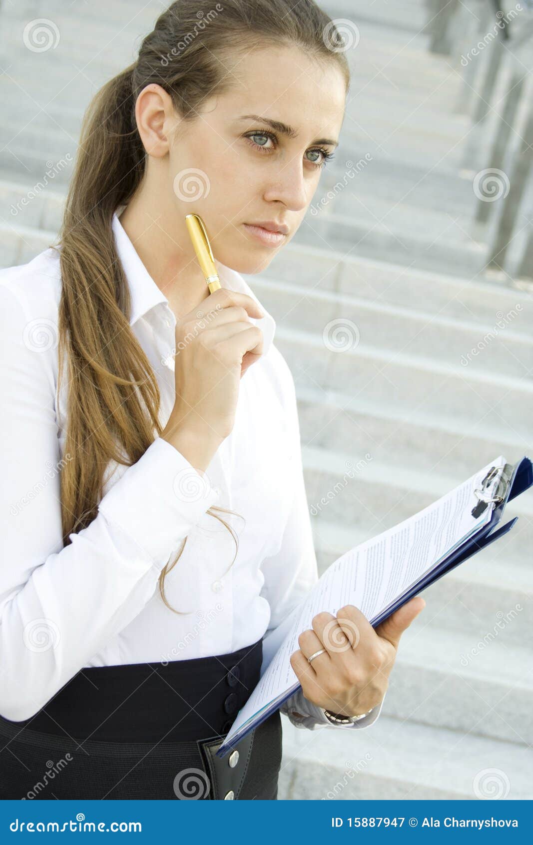 Busy lady stock image. Image of document, person, human - 15887947