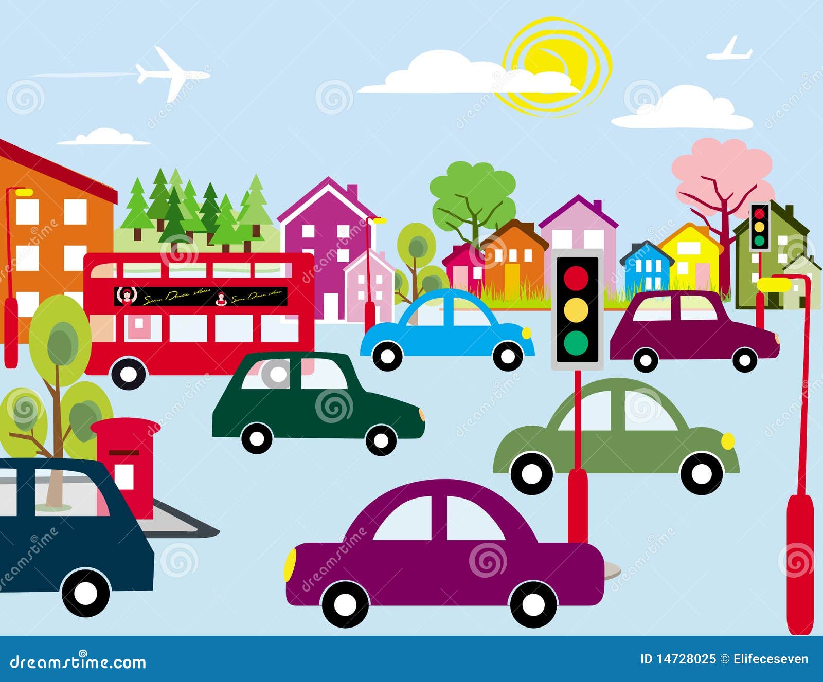 Busy life style stock vector. Illustration of plant, colorful - 14728025