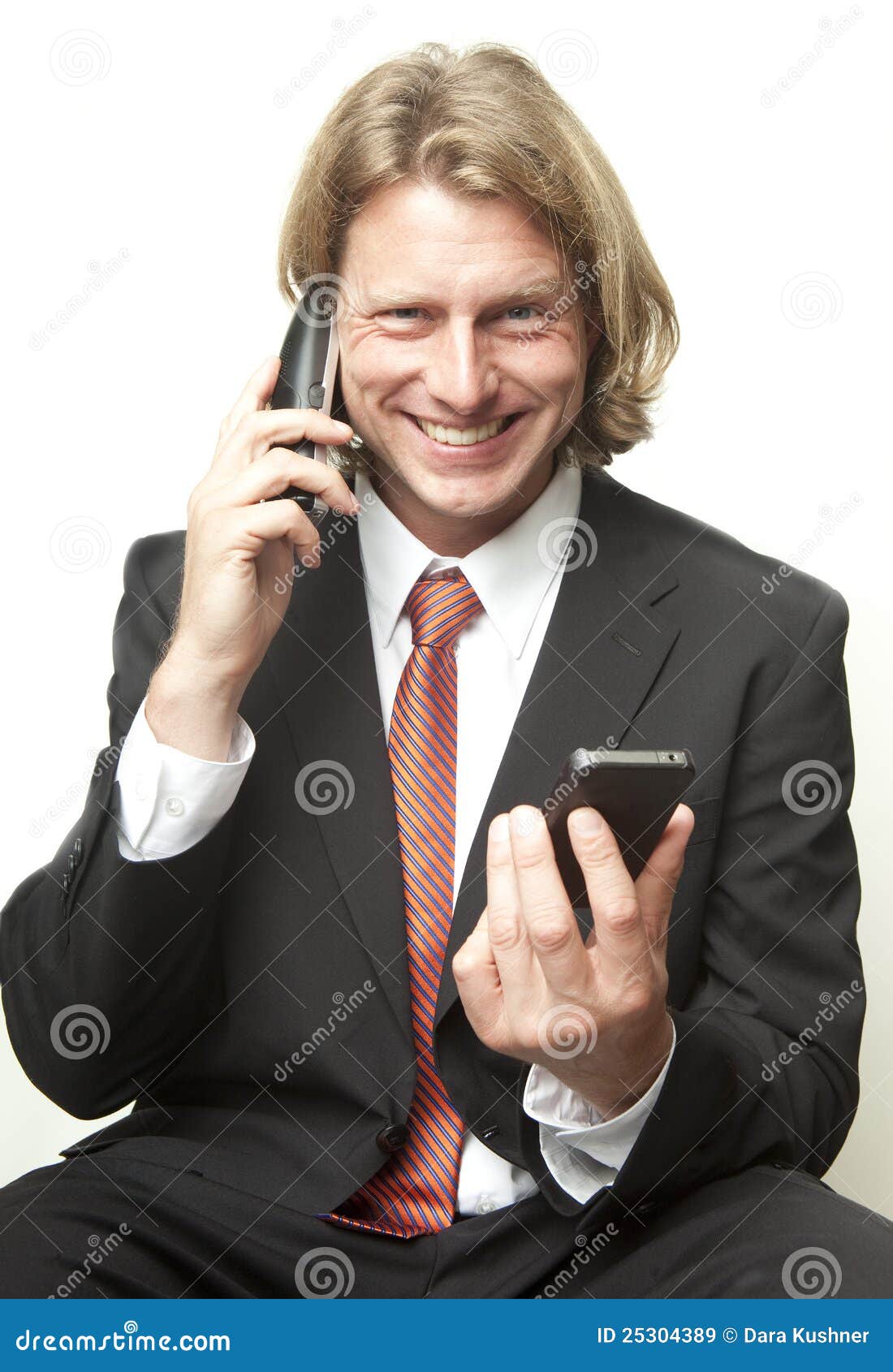 Busy Making Calls stock image. Image of cheerful, expressing - 25304389