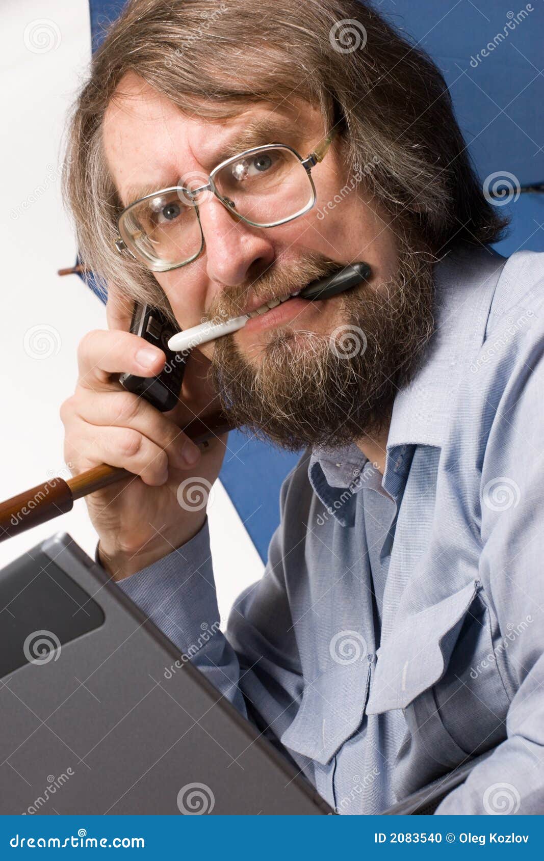 Busy man stock photo. Image of holding, glasses, laptop - 2083540