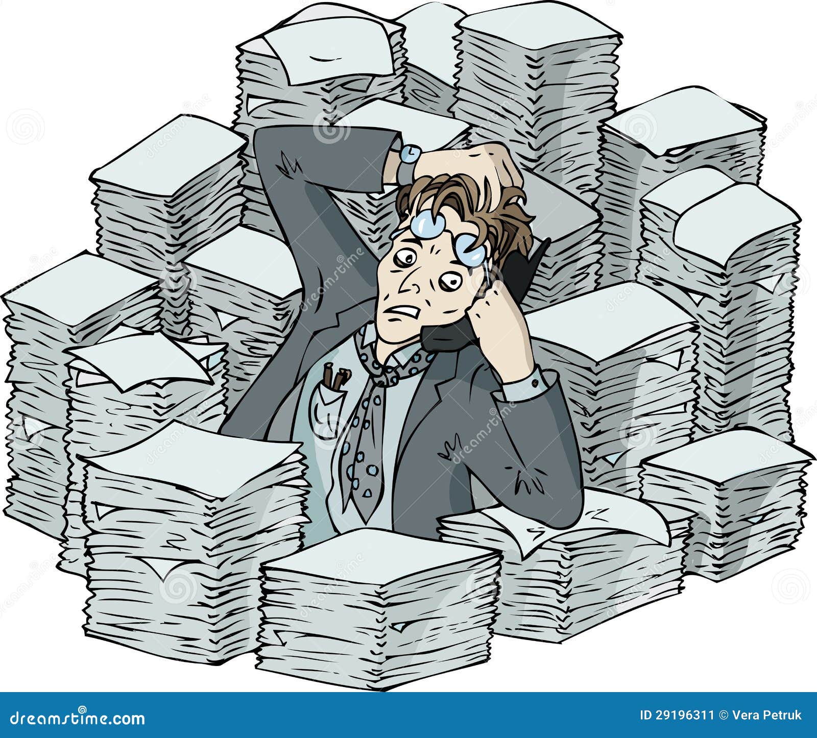 Busy man stock illustration. Illustration of executive - 29196311