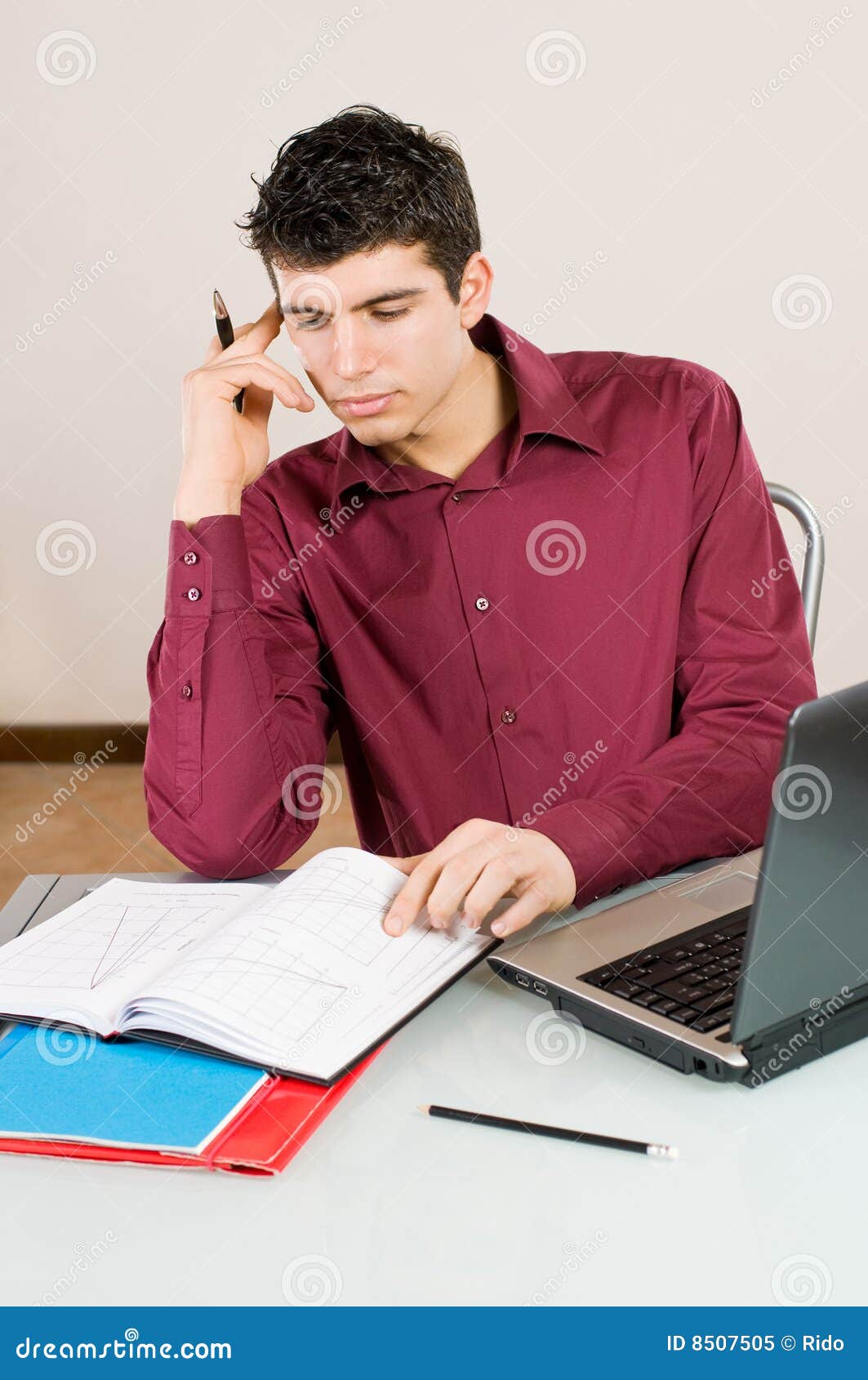Busy man stock image. Image of adult, notebook, executive - 8507505