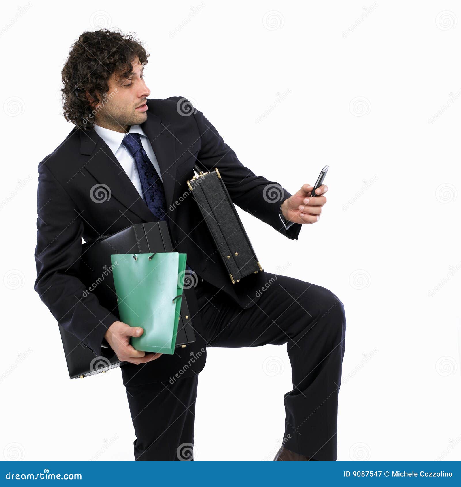 Busy man stock image. Image of cell, caucasian, active - 9087547