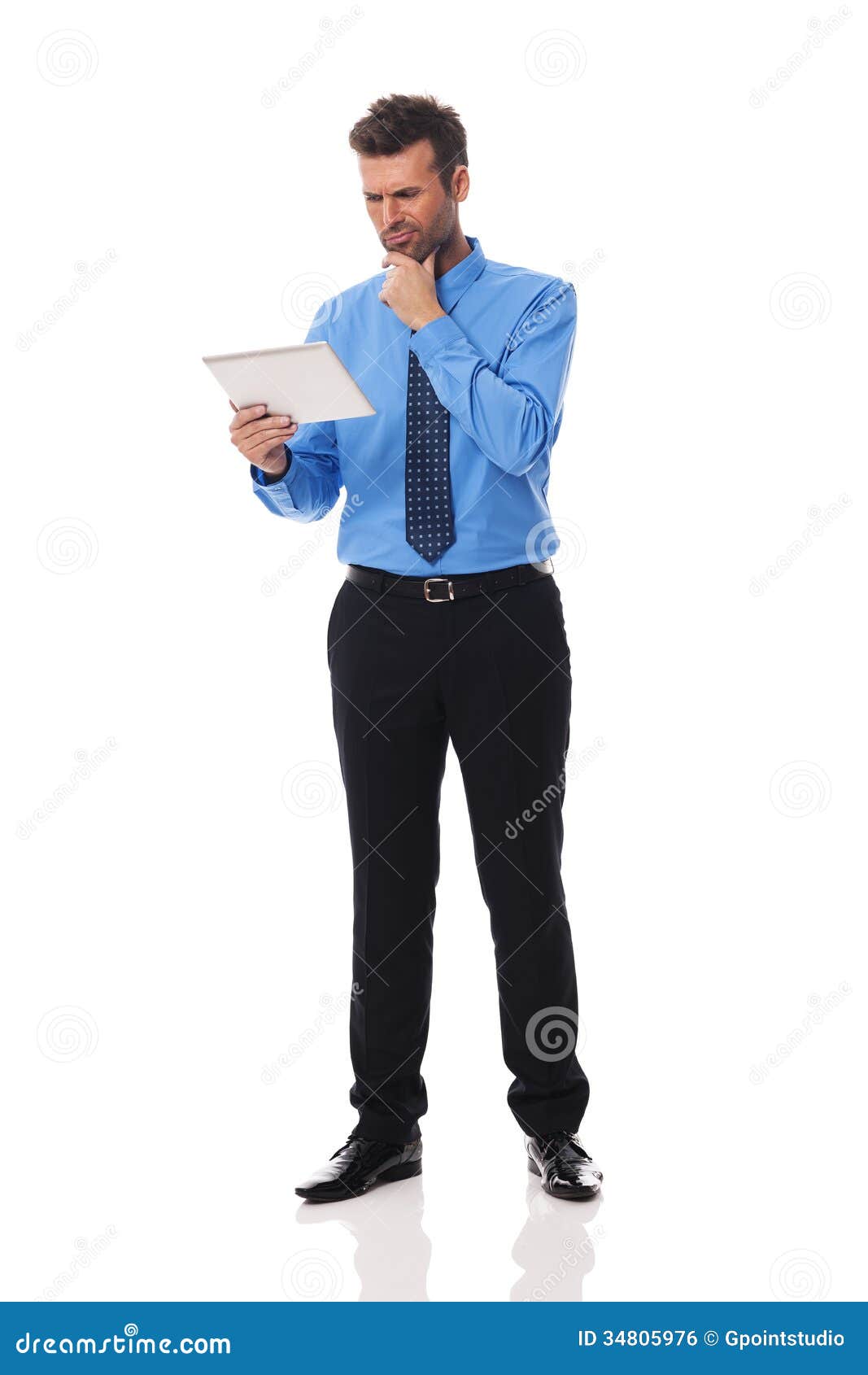 Busy man stock photo. Image of business, handsome, examining - 34805976