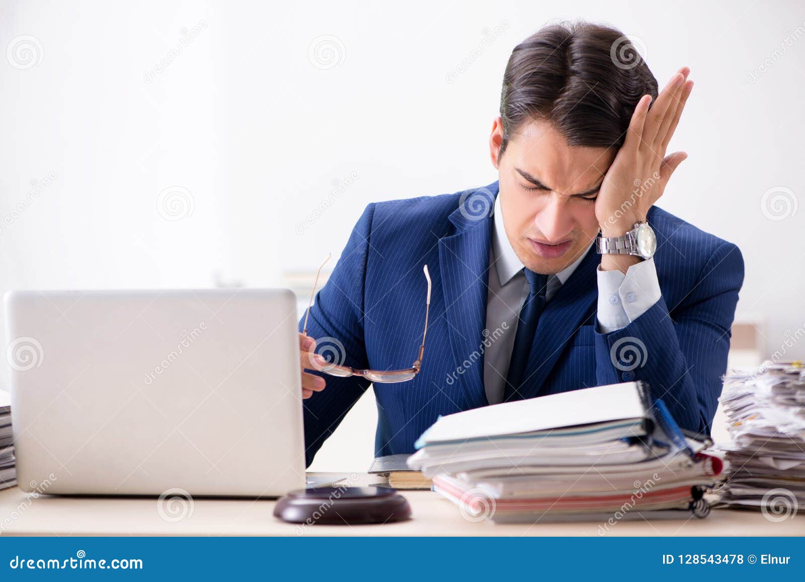 The Busy Man Complaining about His Workload Stock Photo - Image of ...