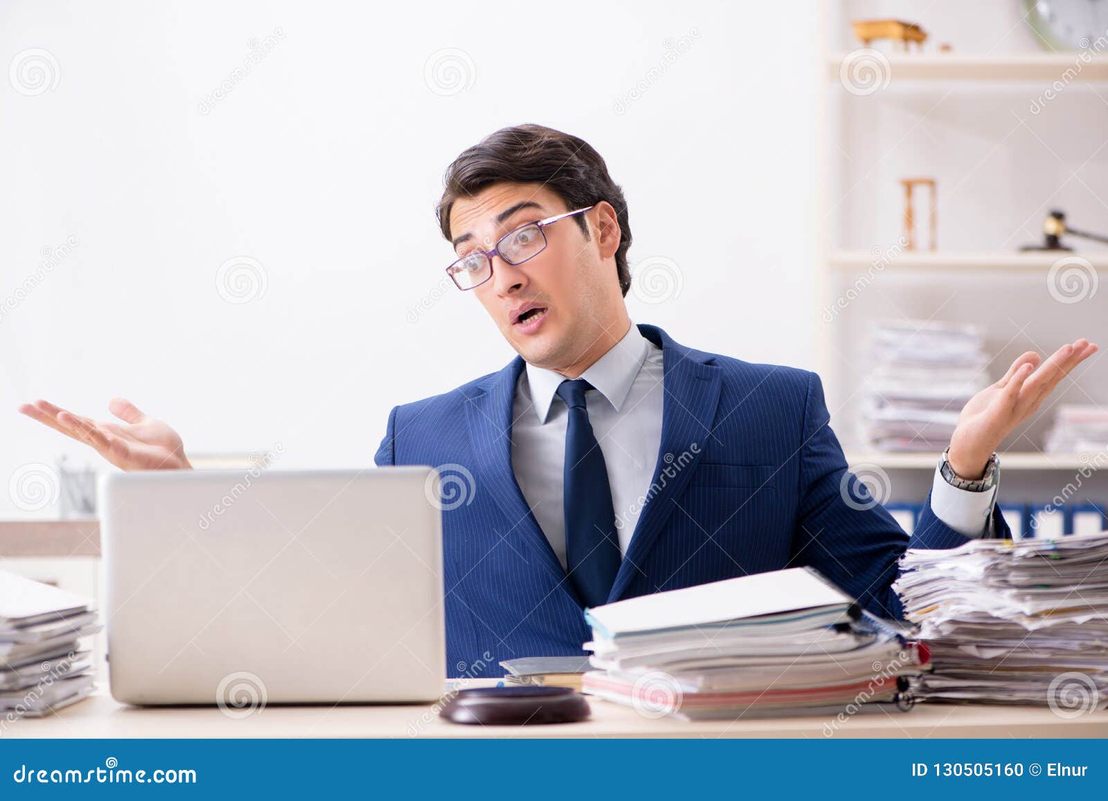 The Busy Man Complaining about His Workload Stock Photo - Image of ...