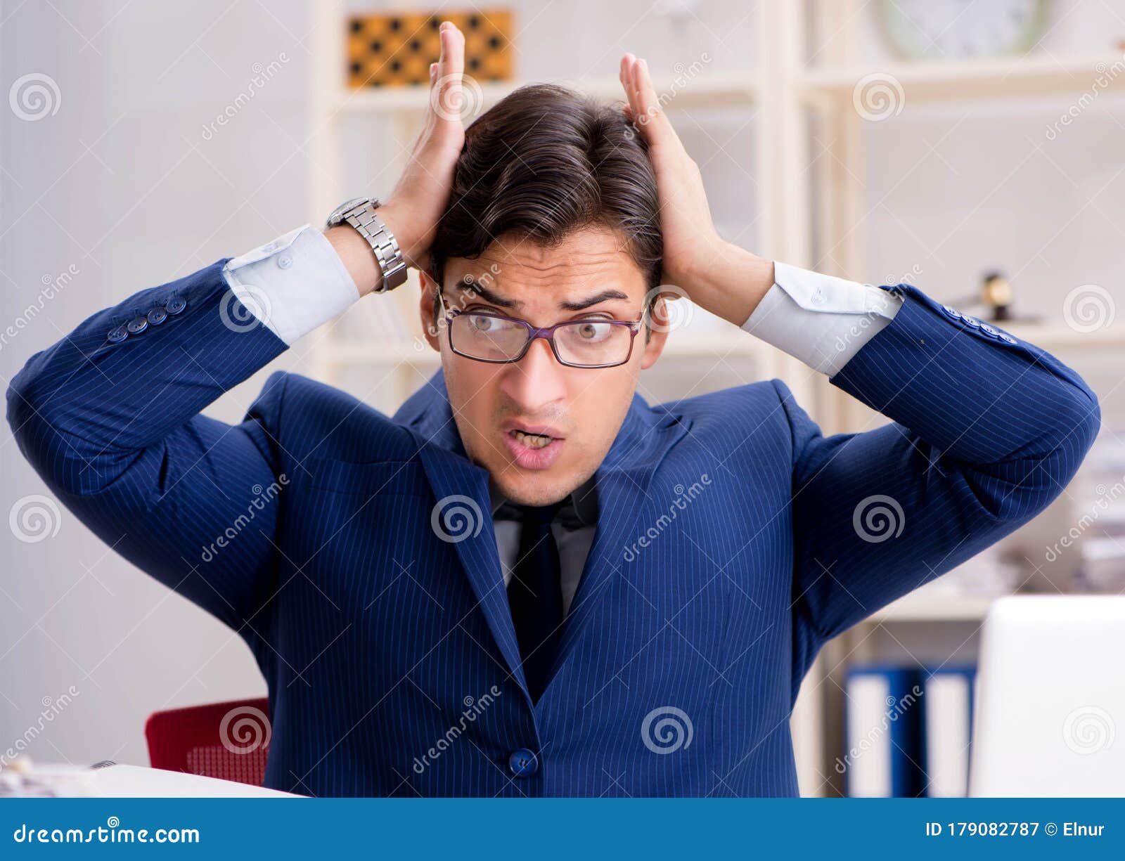 Busy Man Complaining about His Workload Stock Image - Image of deadline ...