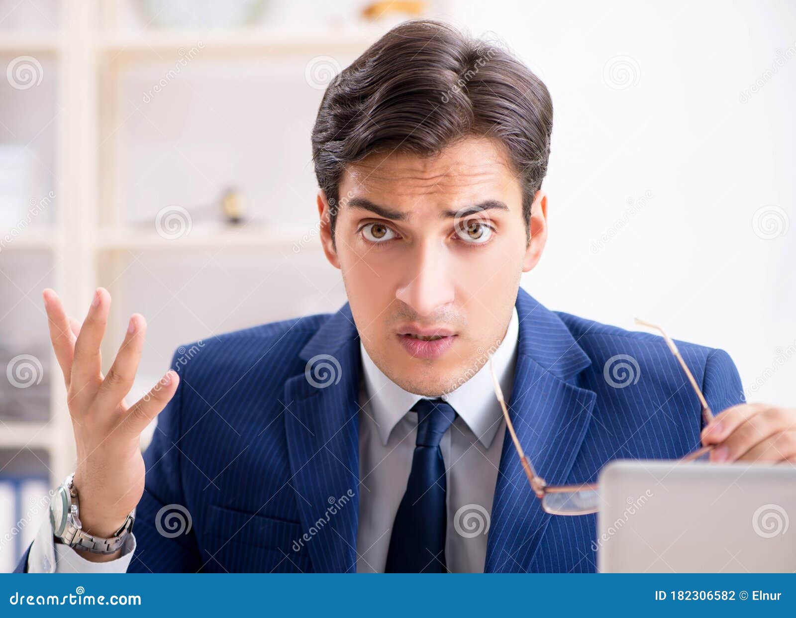 Busy Man Complaining about His Workload Stock Photo - Image of papers ...