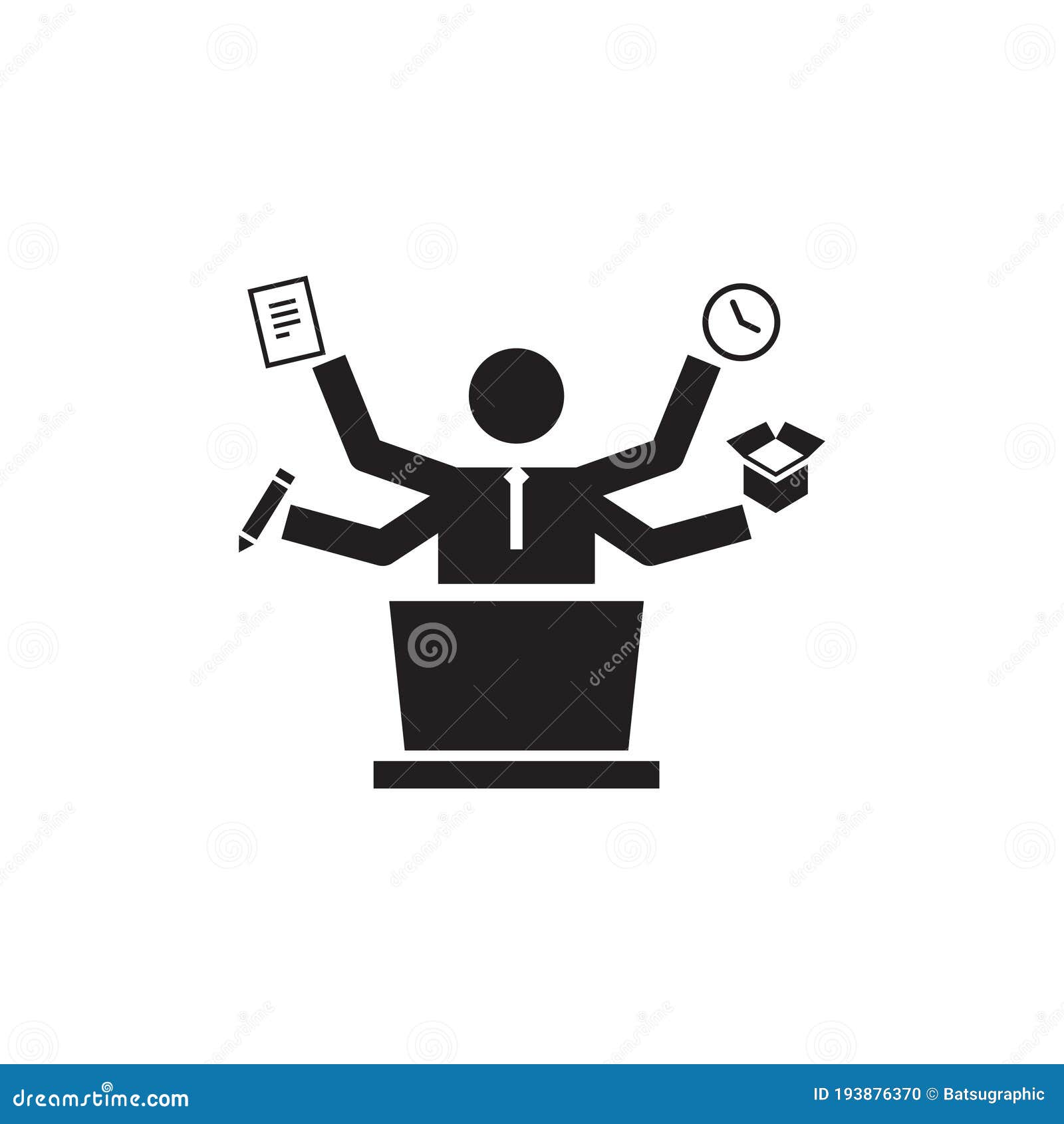 Busy Man Vector Icon Logo Design Stock Vector - Illustration of meeting ...
