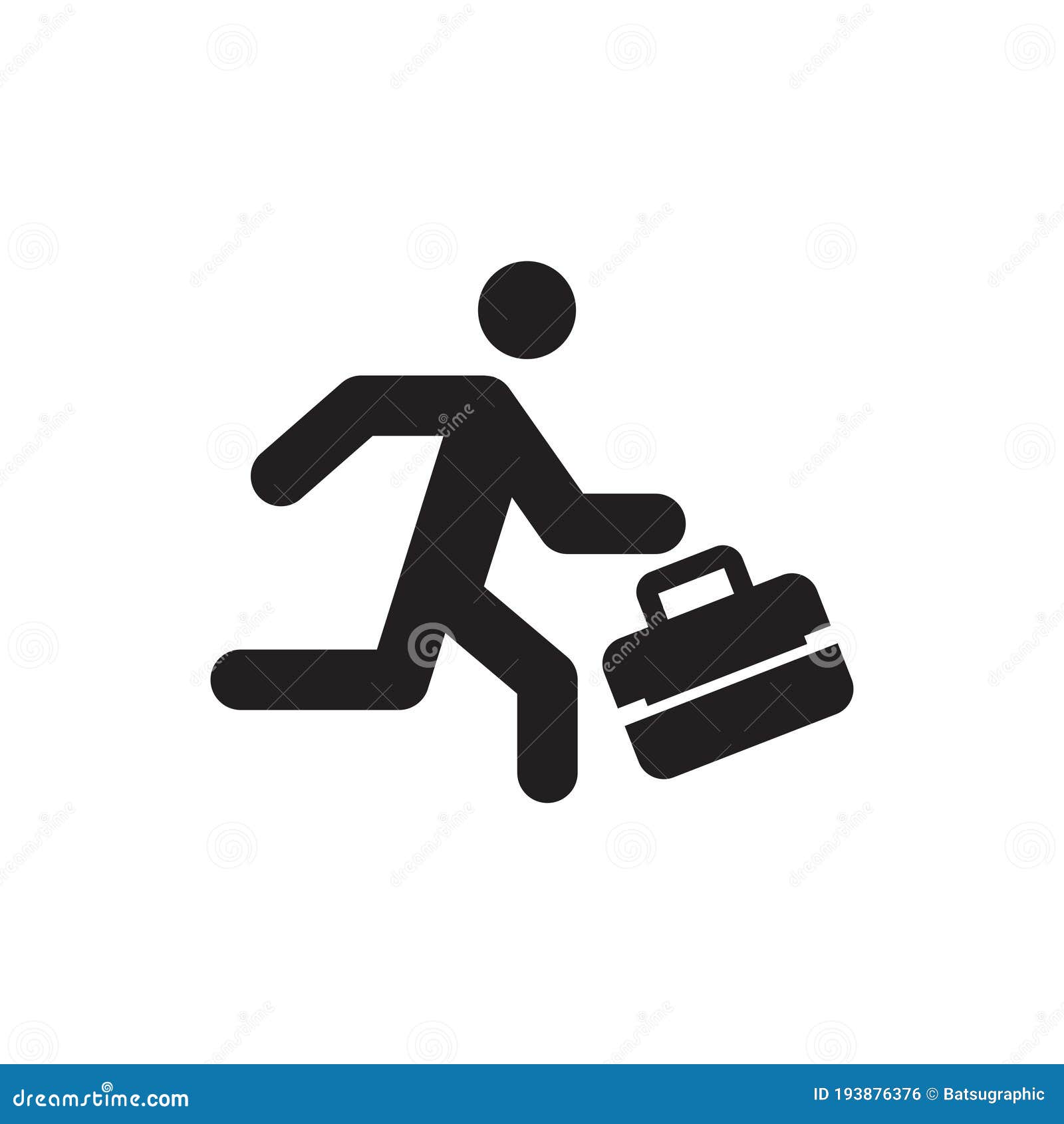 Busy Man Vector Icon Logo Design Stock Vector - Illustration of sign ...