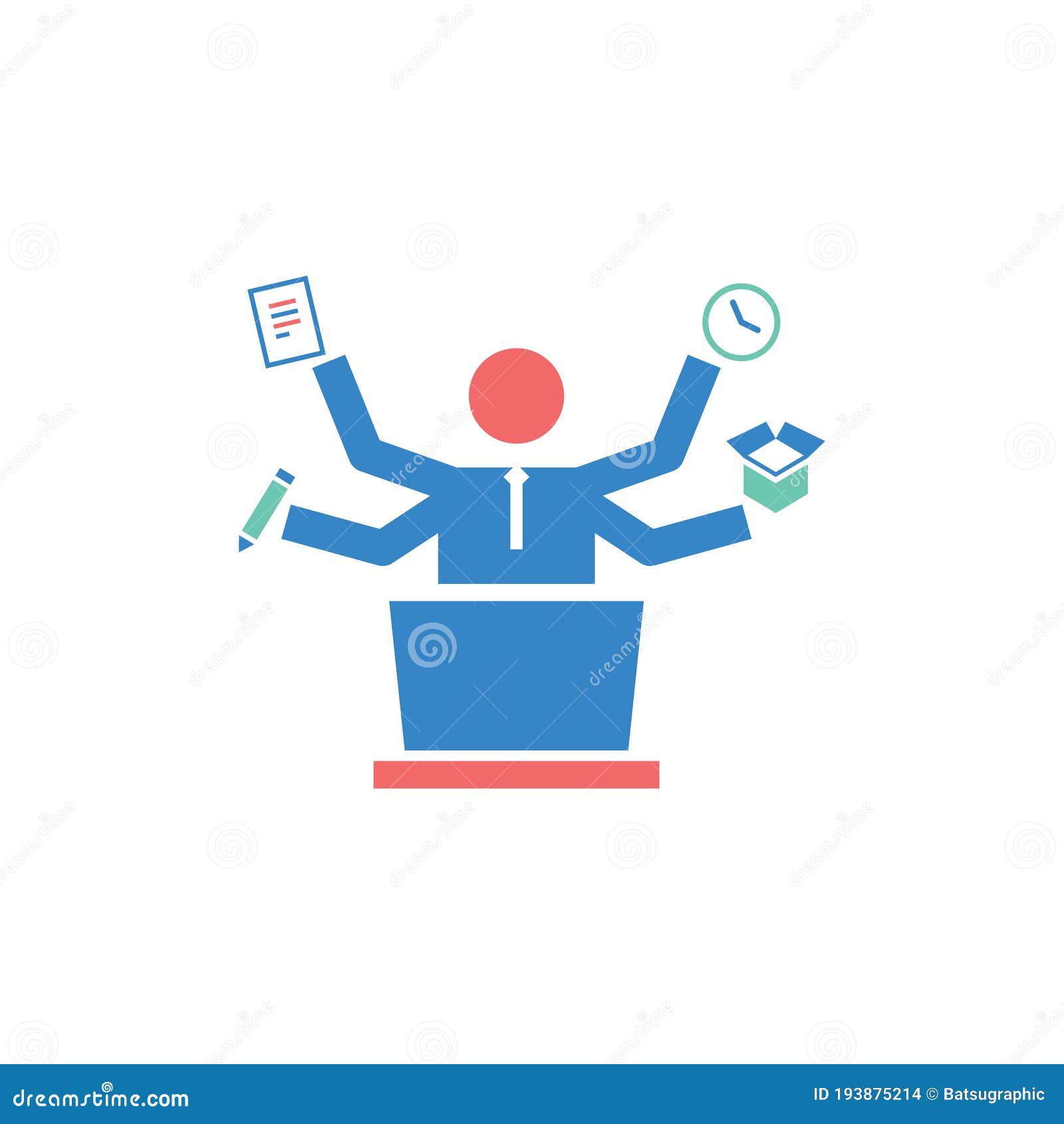 Busy Man Vector Icon Logo Design Stock Vector - Illustration of ...