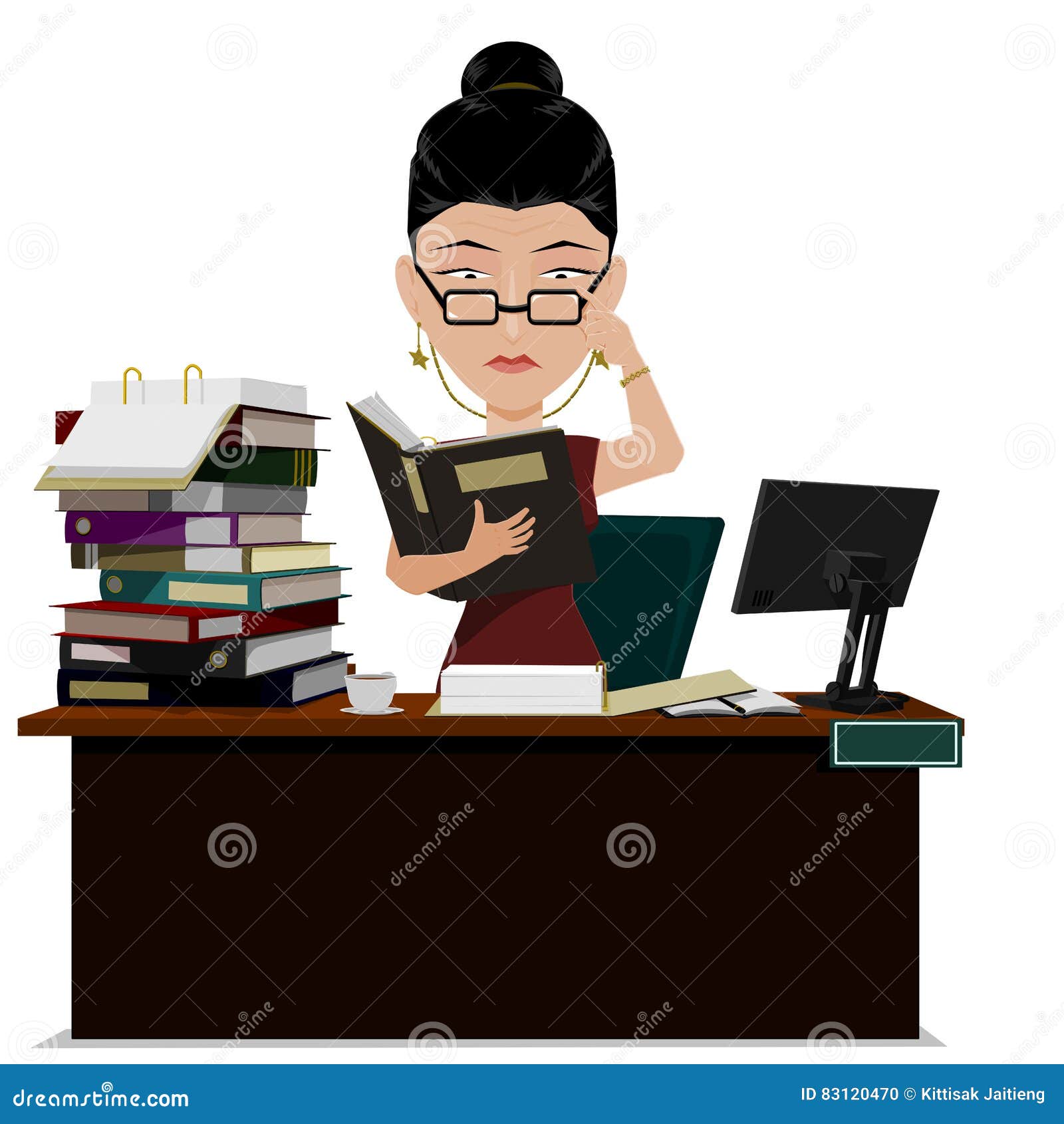 Busy Manager stock vector. Illustration of paper, intensive - 83120470