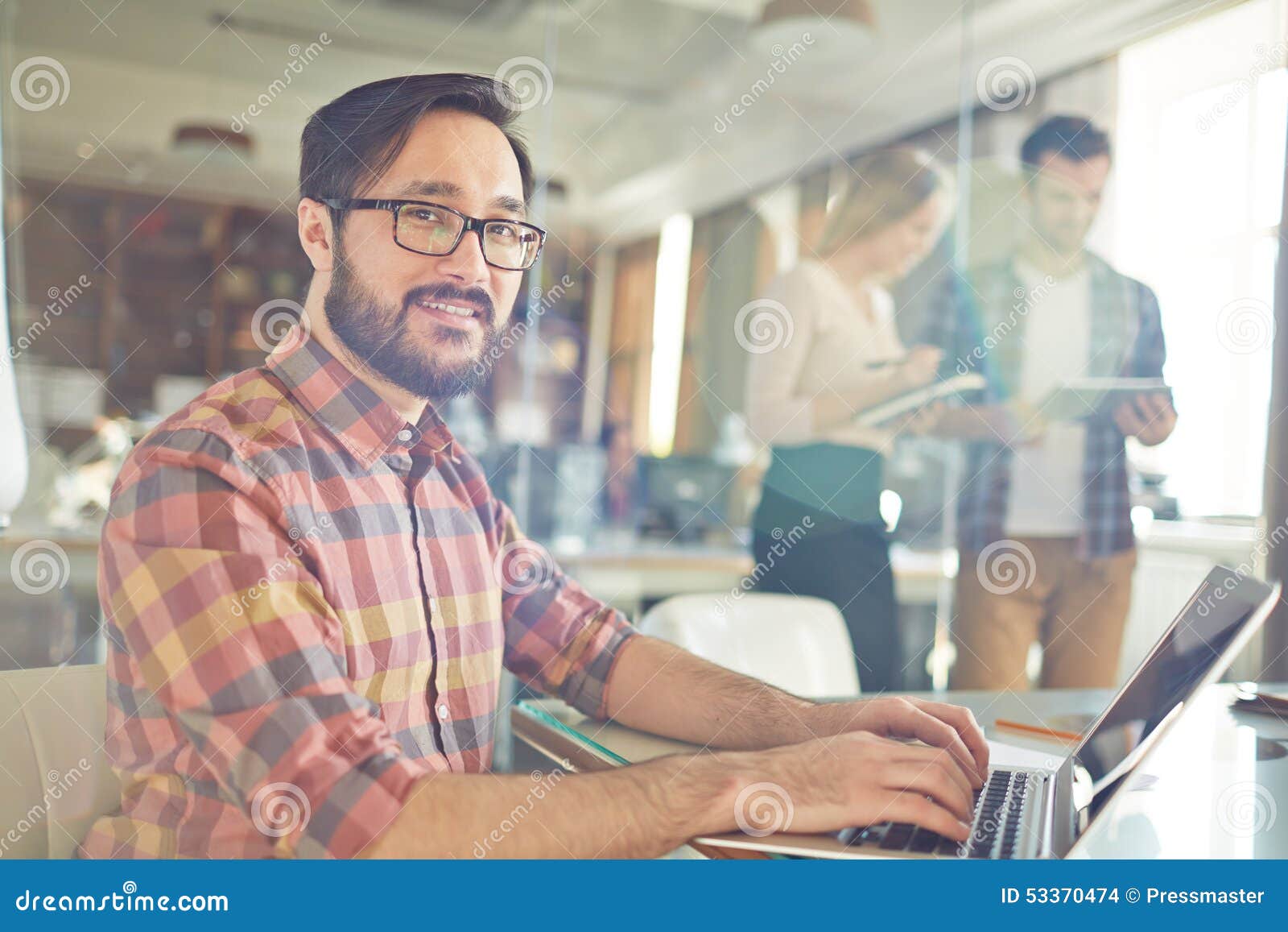 Busy manager stock photo. Image of typing, laptop, occupation - 53370474