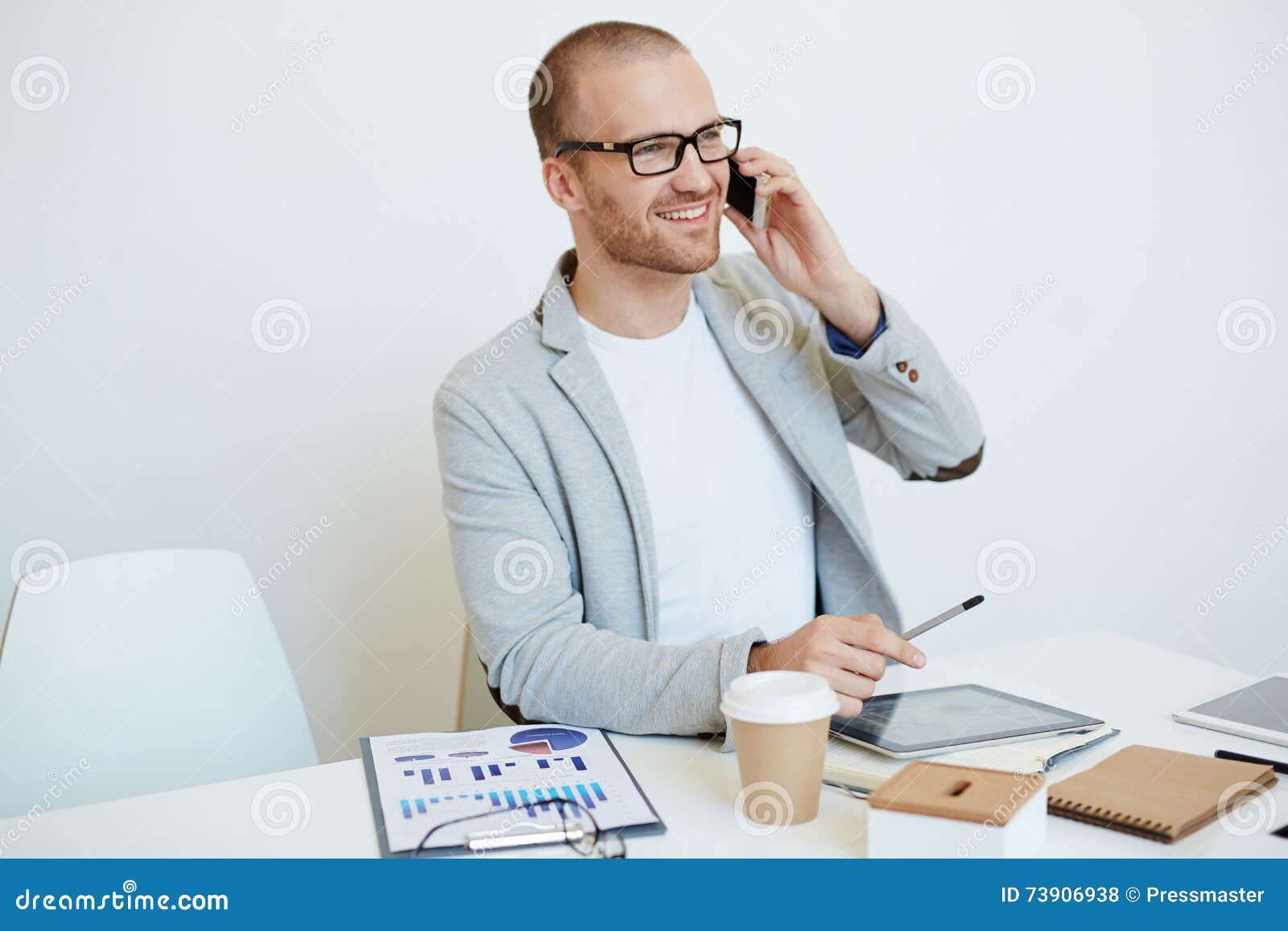 Busy manager stock photo. Image of executive, talking - 73906938