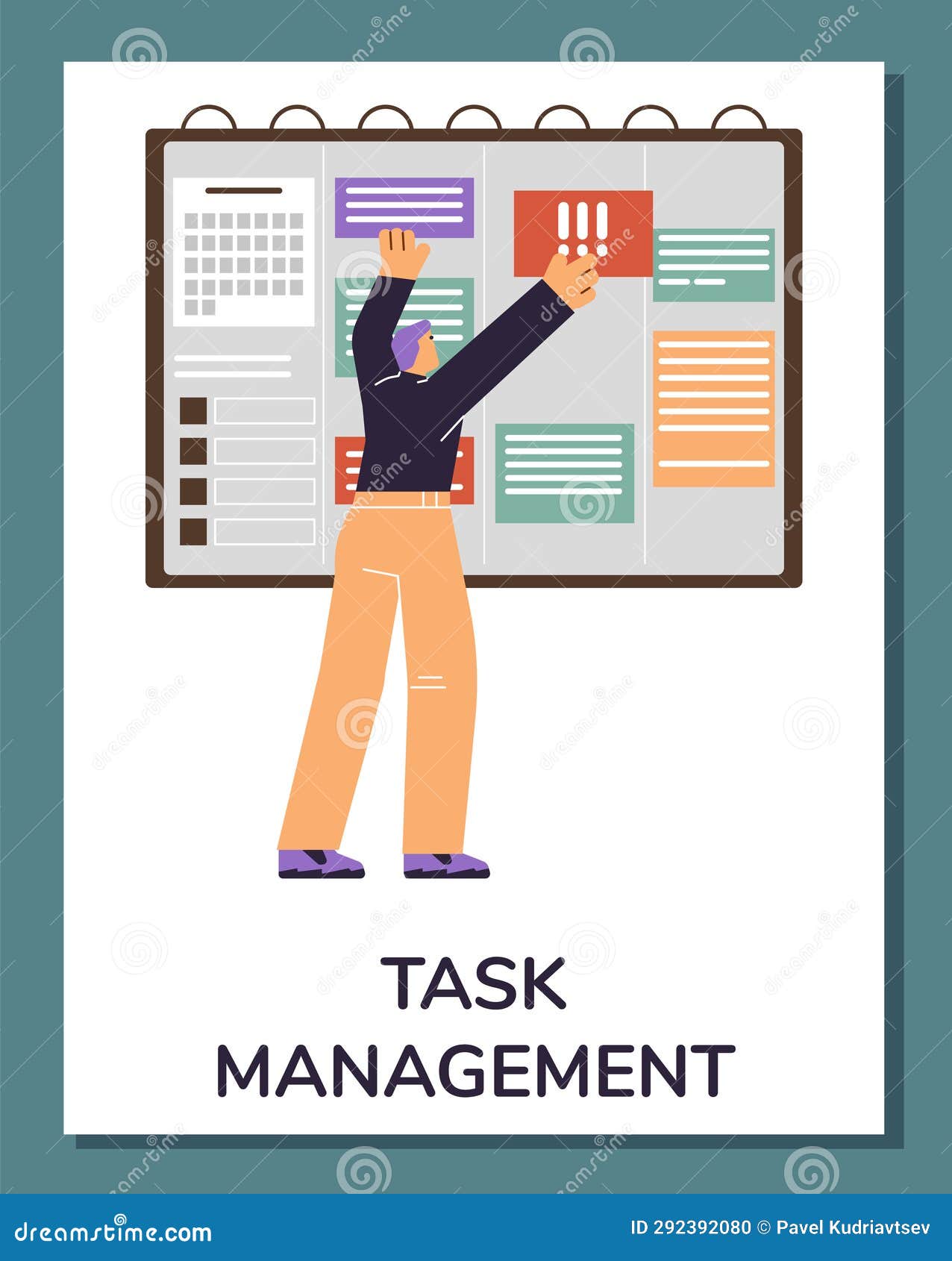 Busy Manager Looking at Big Screen, Doing Tasks, Analyzes Charts by ...