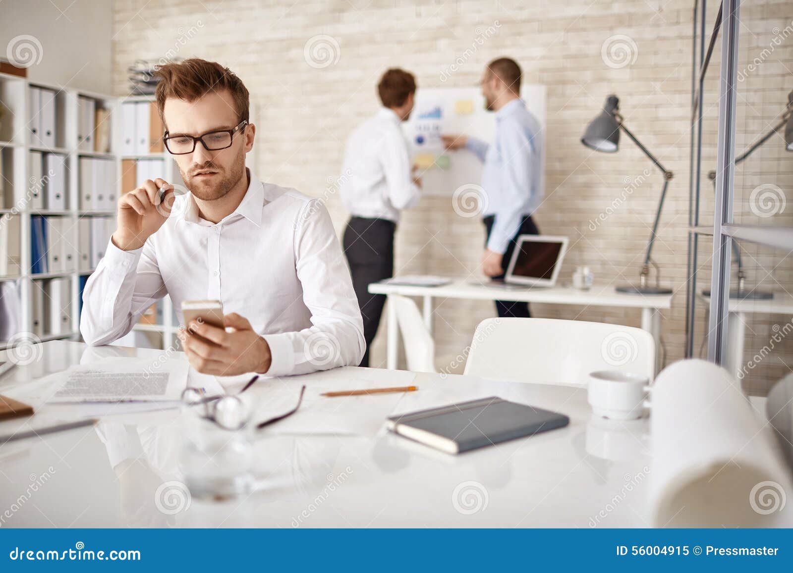 Busy manager stock image. Image of caucasian, executive - 56004915