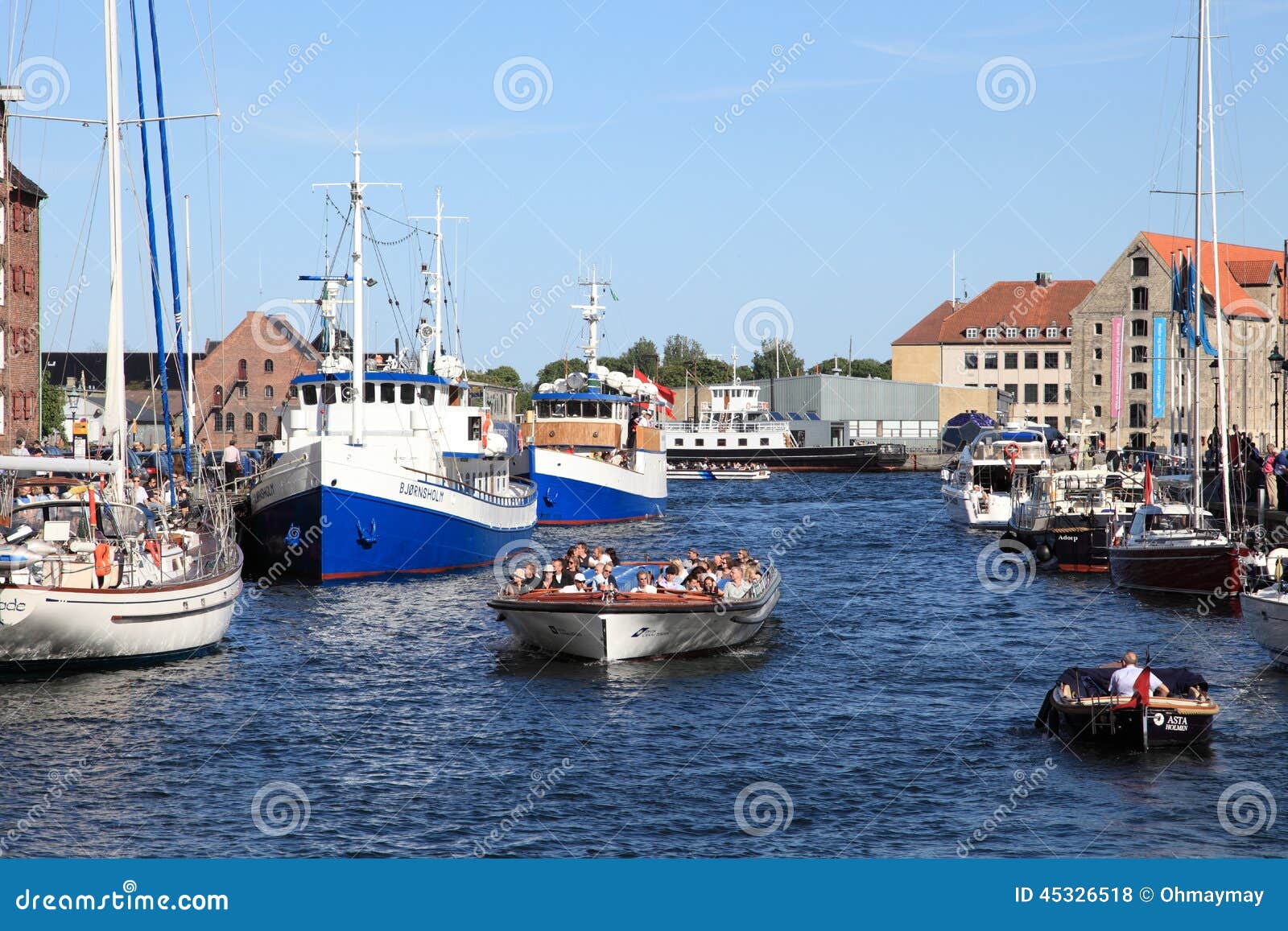 Busy Medieval Port of Copenhagen Editorial Stock Photo - Image of ...