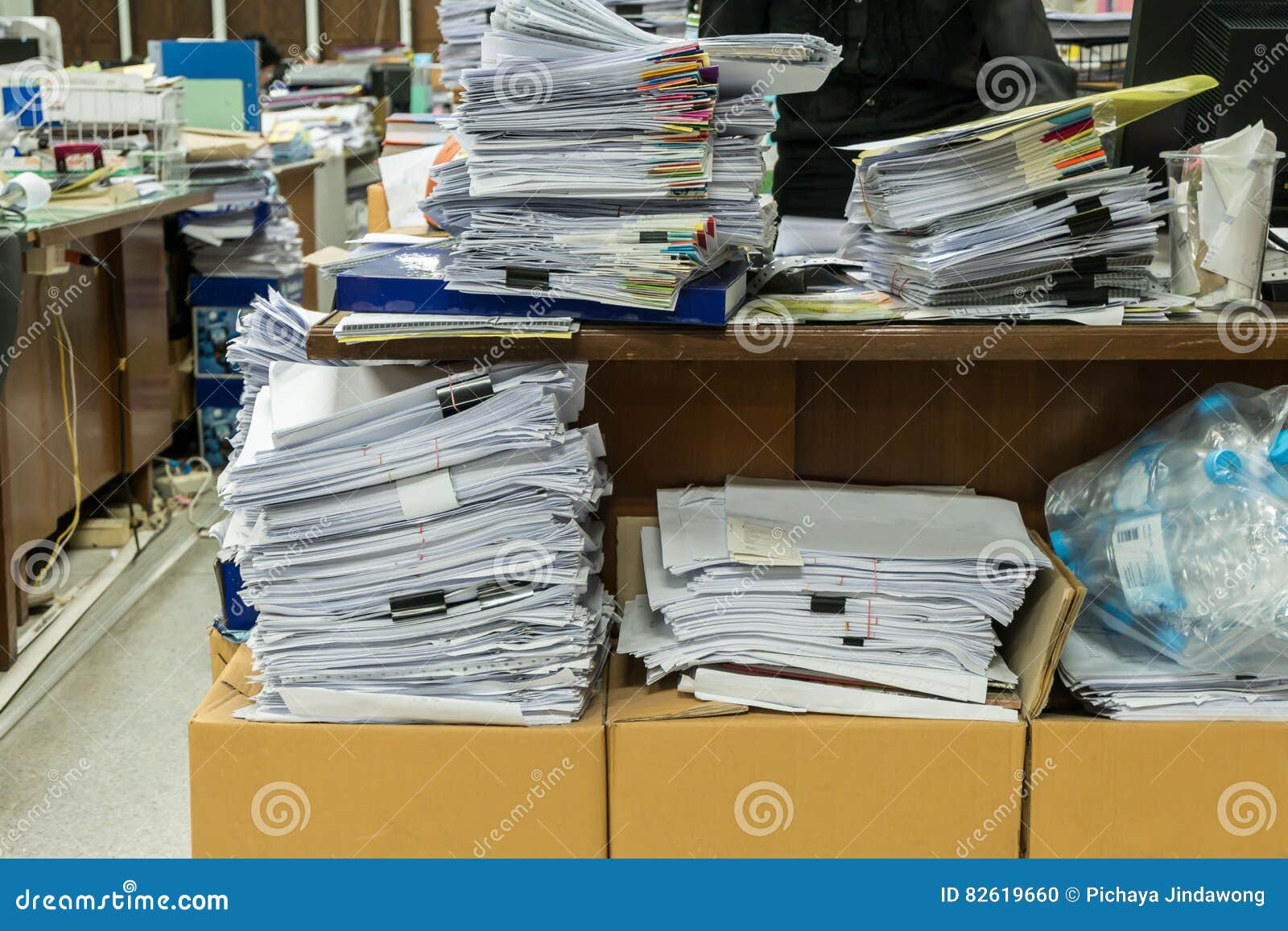Busy, Messy and Cluttered Workplace Stock Photo - Image of cluttered ...