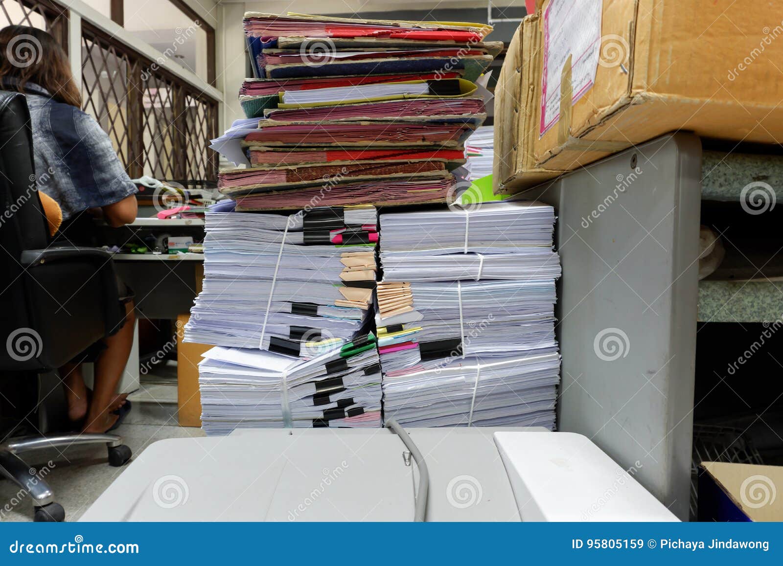 Busy, Messy and Cluttered Workplace Stock Image - Image of office, busy ...
