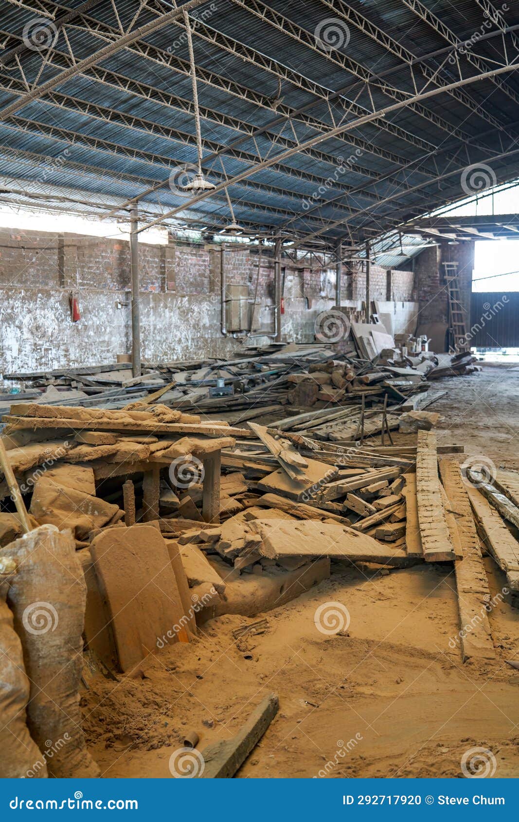 A Busy and Messy Furniture Processing Factory Stock Photo - Image of ...