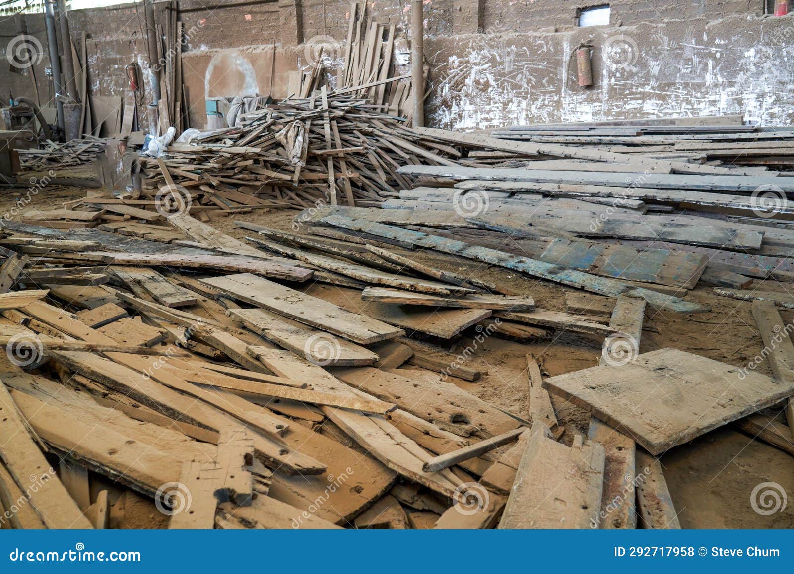A Busy and Messy Furniture Processing Factory Stock Photo - Image of ...