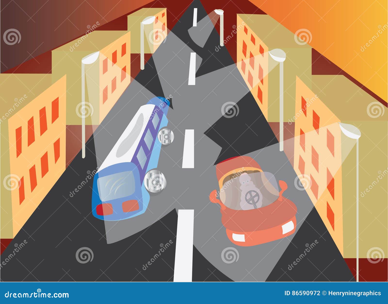 Busy Motorway stock vector. Illustration of main, motorway - 86590972