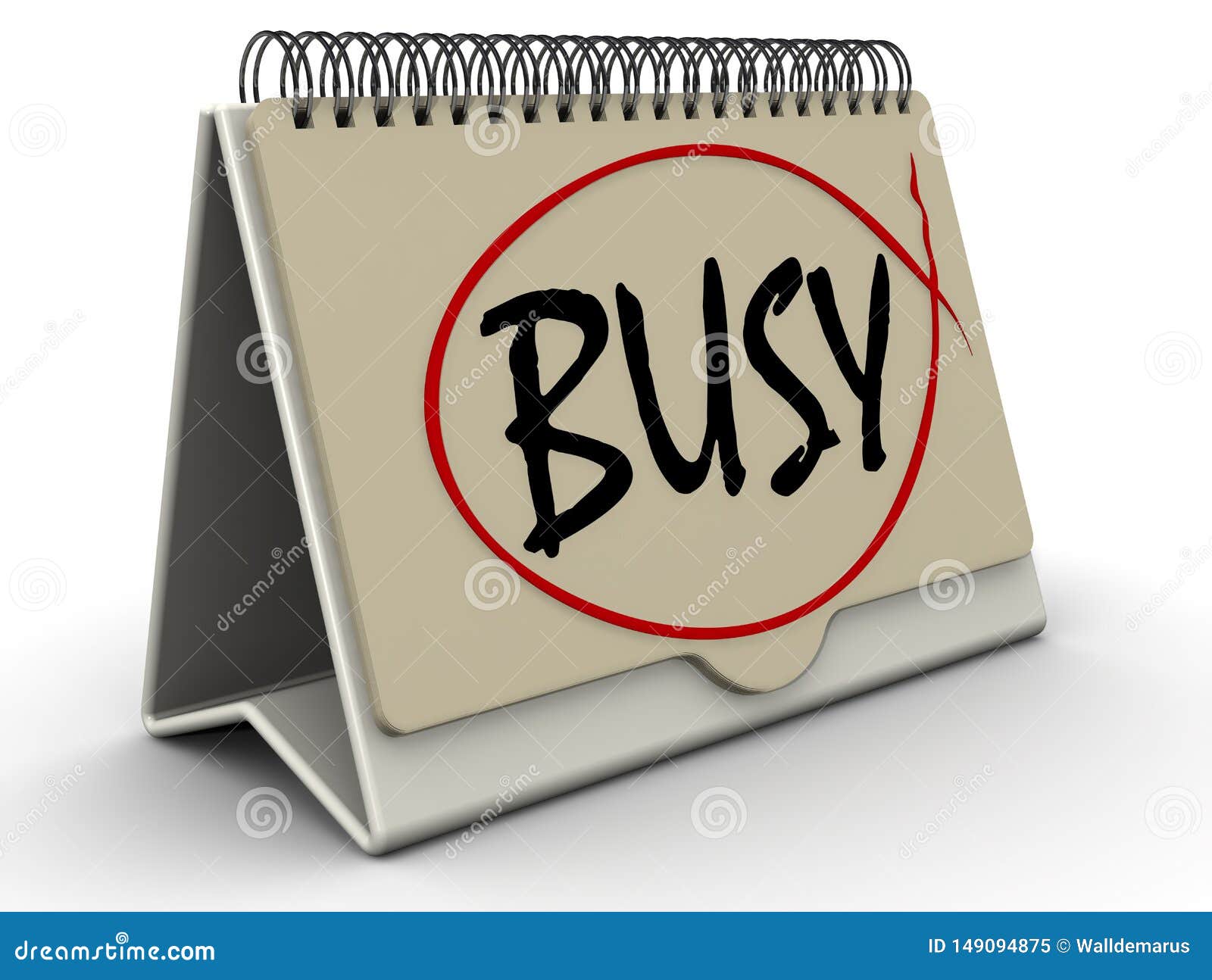 Busy. Note on the calendar stock illustration. Illustration of sizeable ...