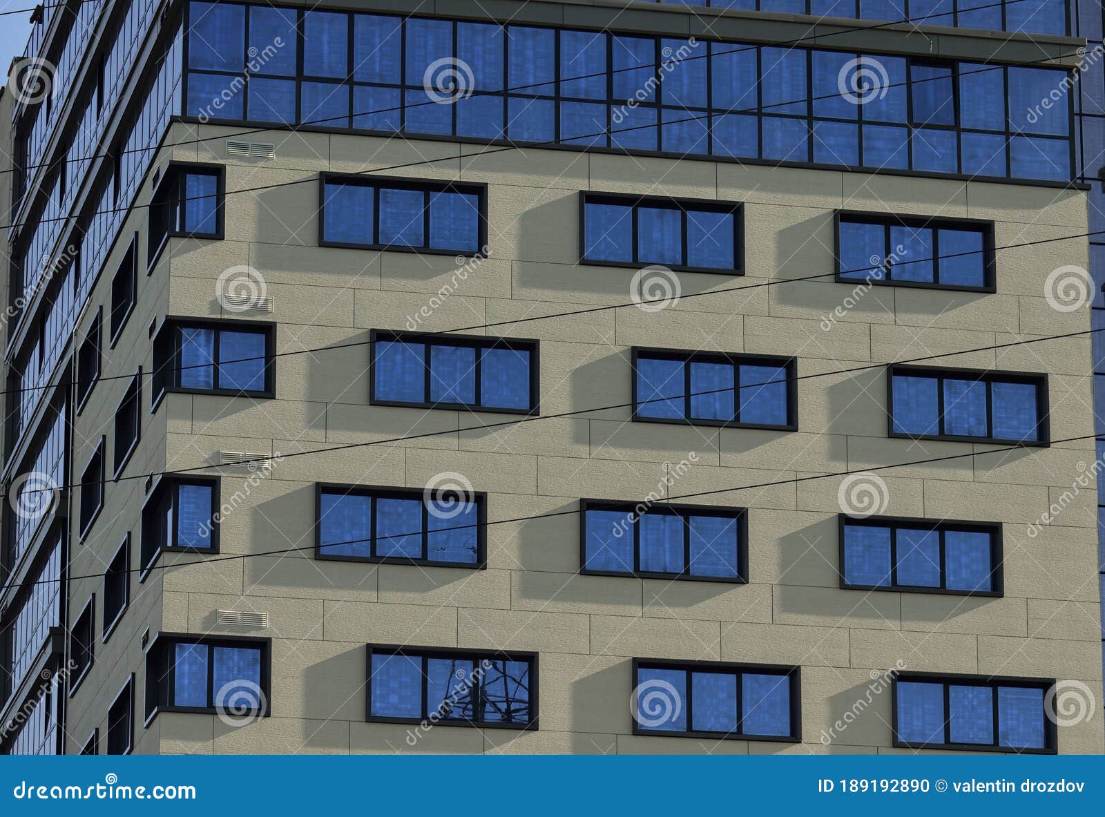Busy Office Building in the Early Morning Stock Photo - Image of center ...
