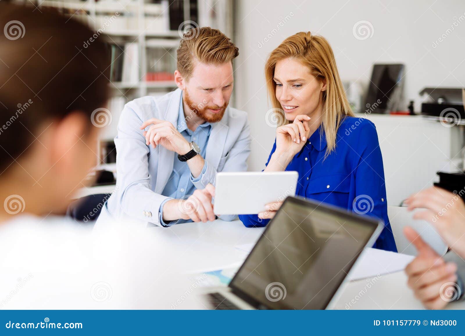Busy office life stock image. Image of leadership, talking - 101157779