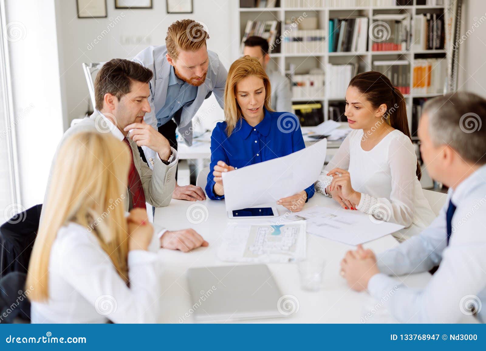 Busy office life stock image. Image of cooperation, people - 133768947