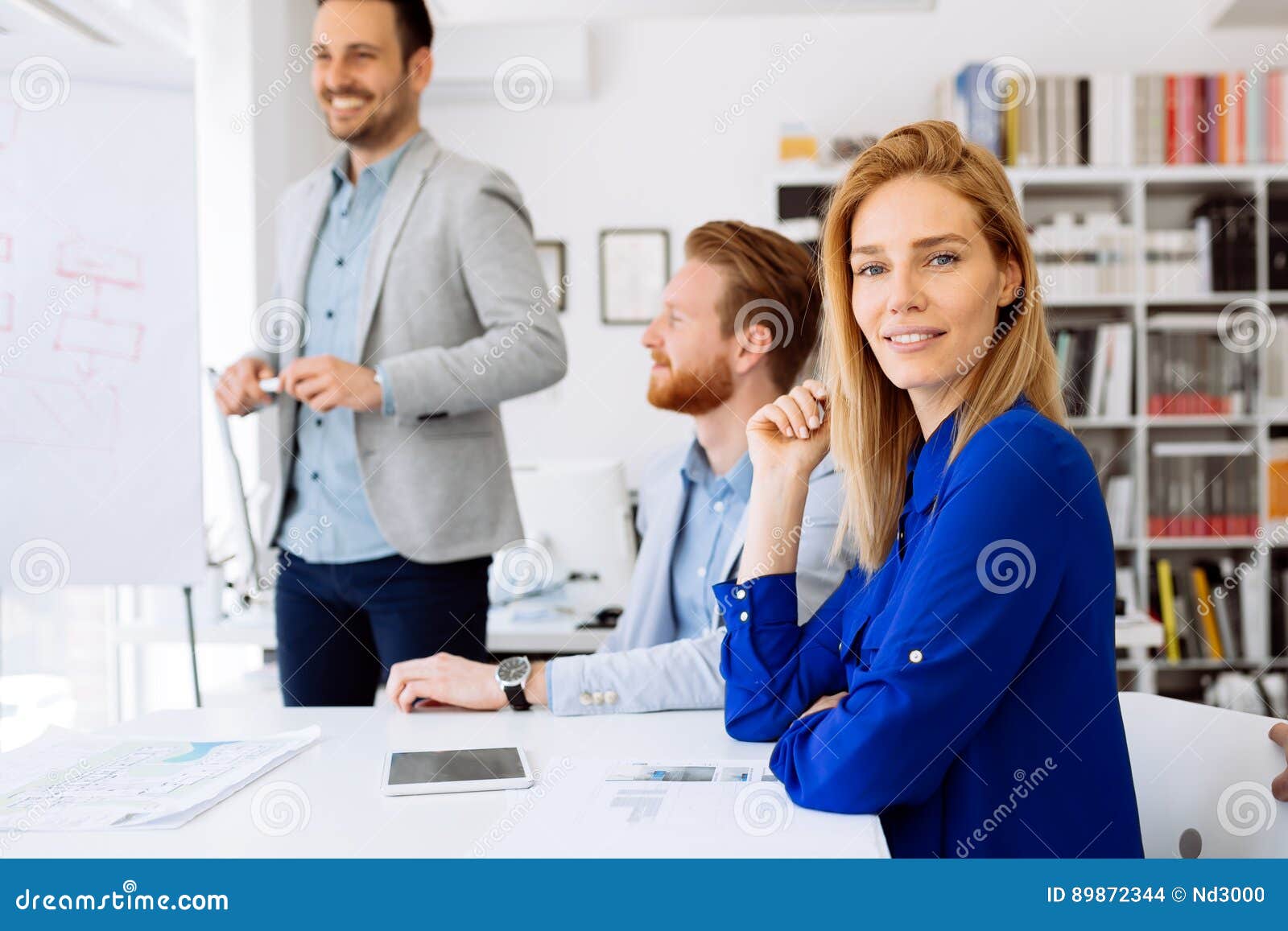Busy office life stock photo. Image of marketing, computer - 89872344