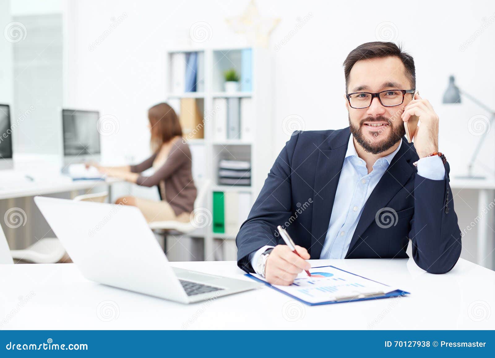 Busy office worker stock photo. Image of technology, adult - 70127938