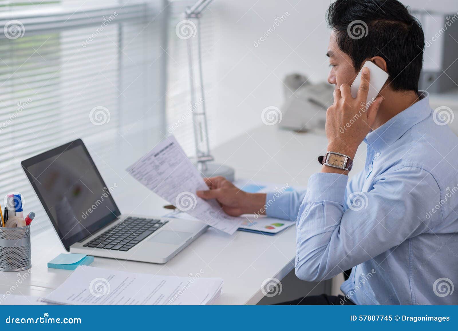 Busy office worker stock image. Image of reading, entrepreneur - 57807745