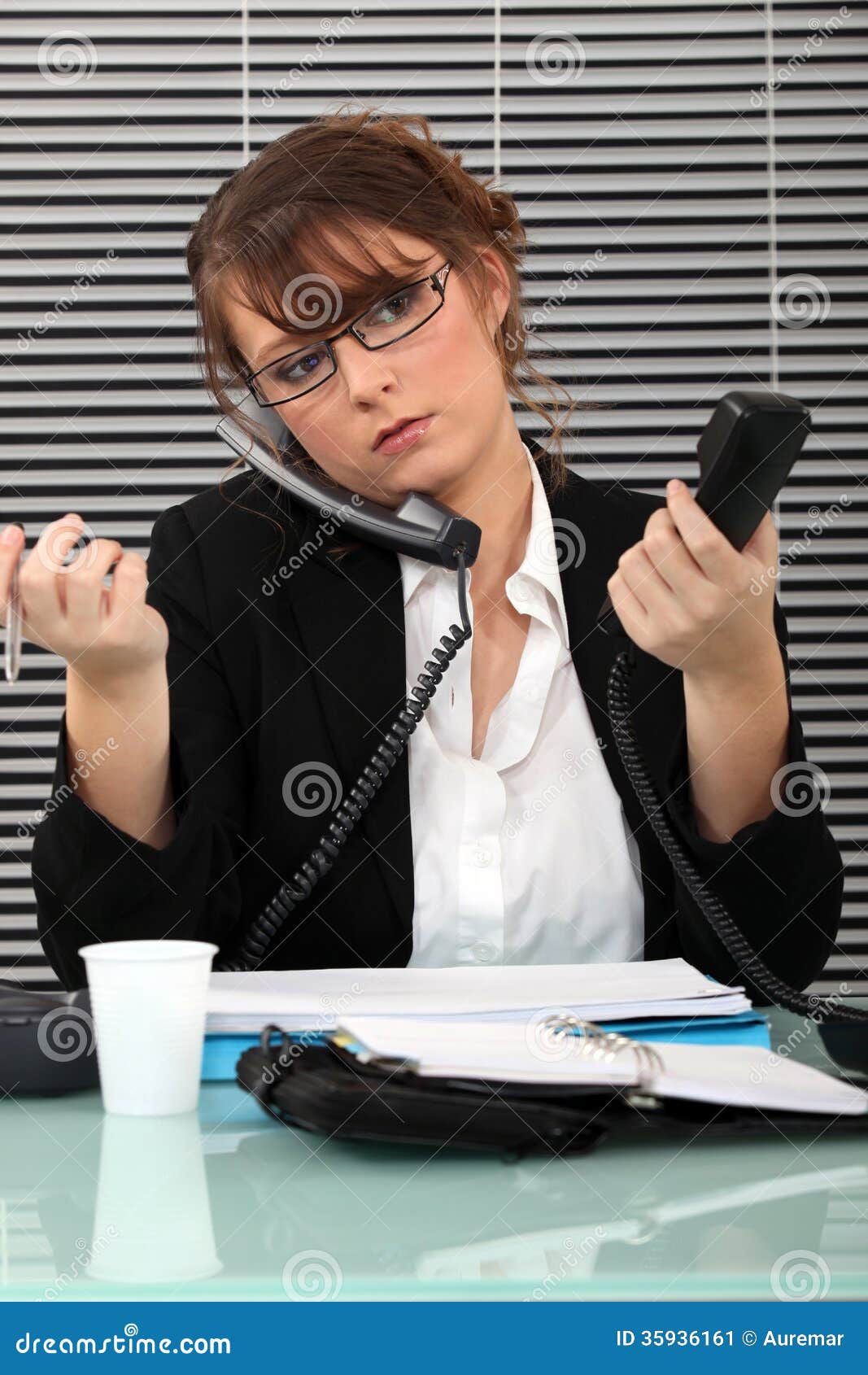 Busy office worker stock image. Image of assiduous, serious - 35936161